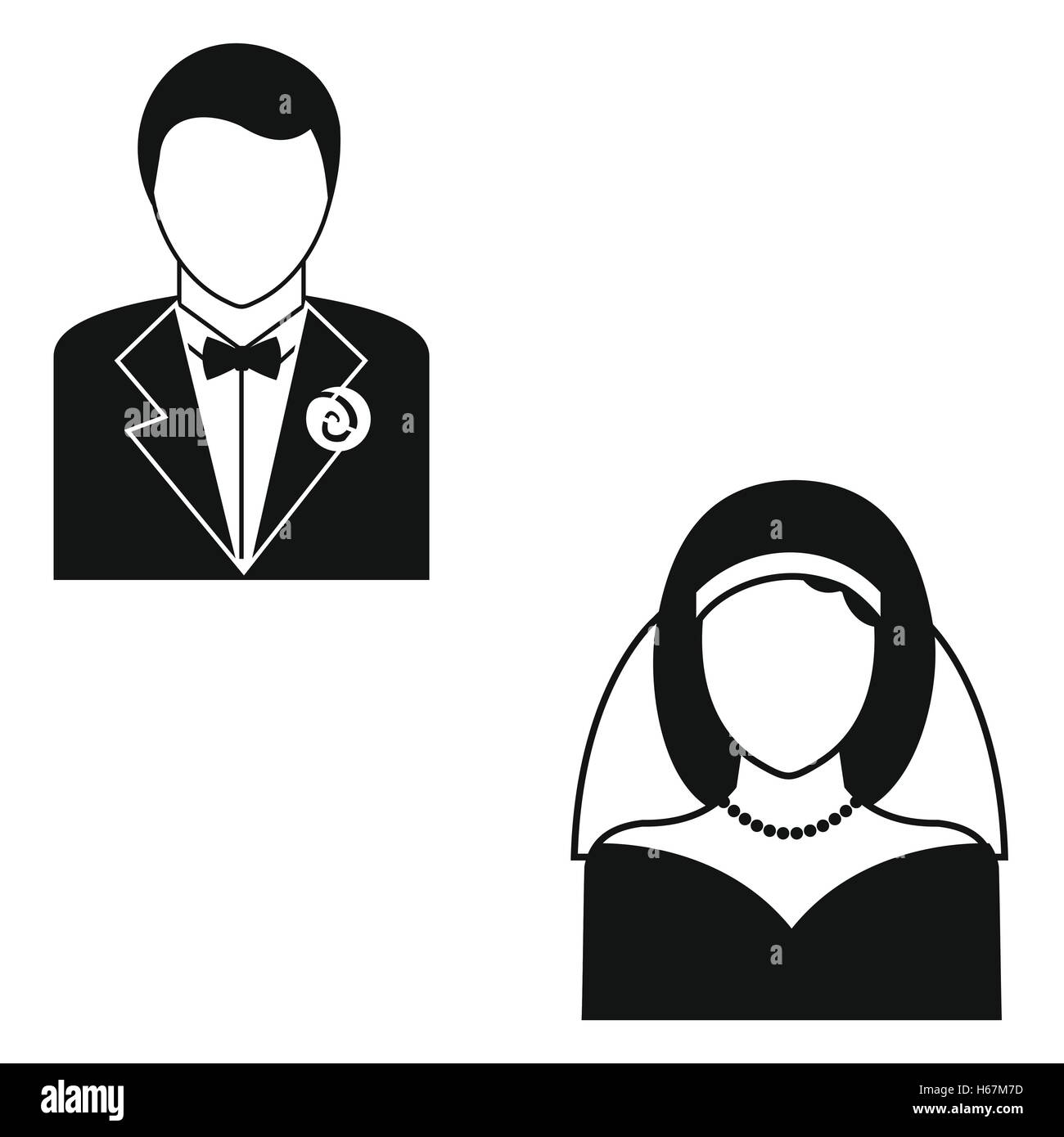 Einfaches Symbol der Ehe Stock-Vektorgrafik - Alamy