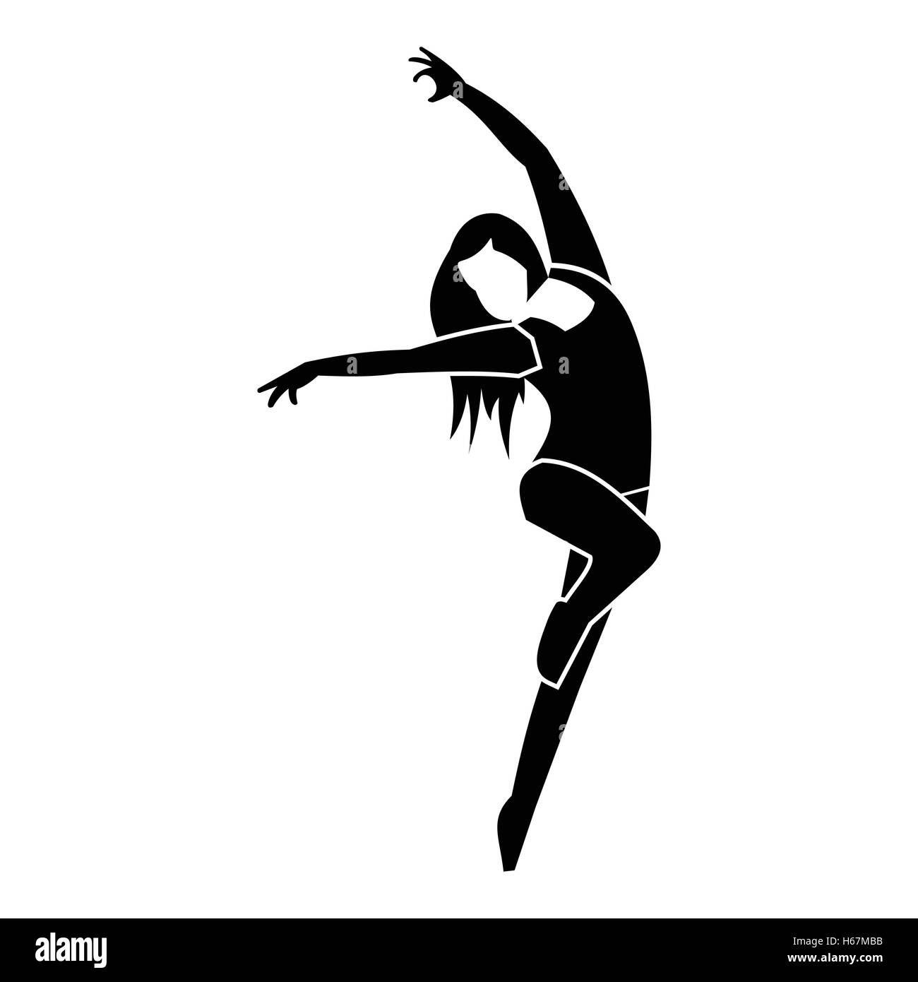 Einzigartigen Tanz einfaches Symbol Stock-Vektorgrafik - Alamy