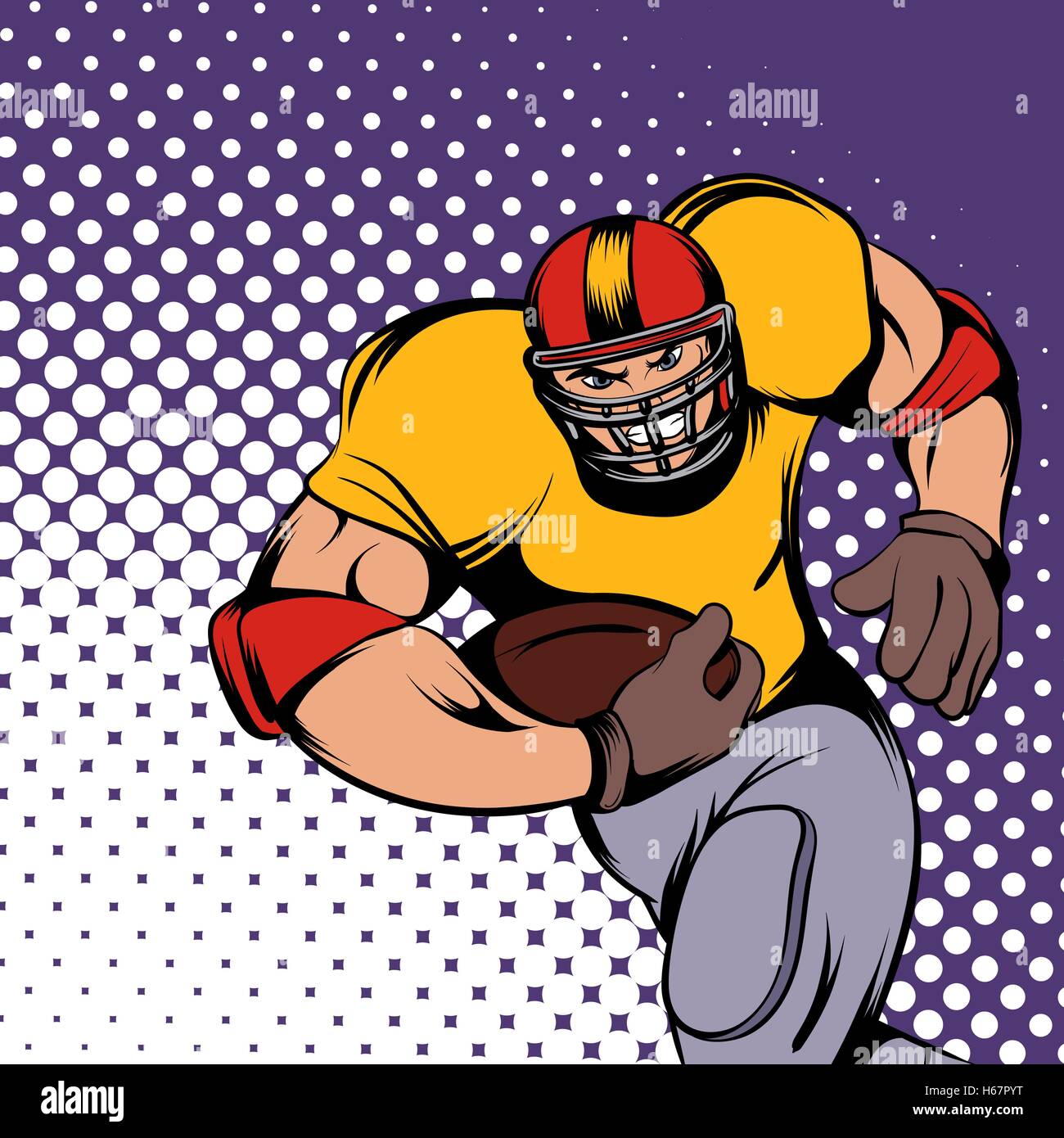 American football comics icon -Fotos und -Bildmaterial in hoher ...