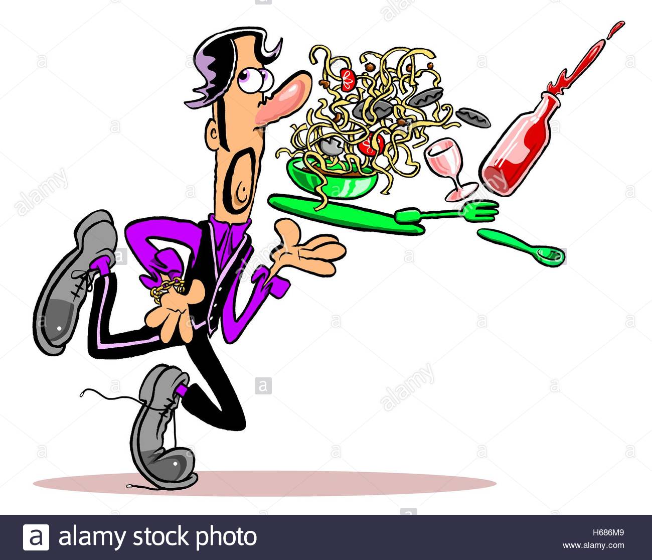 Waiter Cartoon Stockfotos & Waiter Cartoon Bilder - Alamy