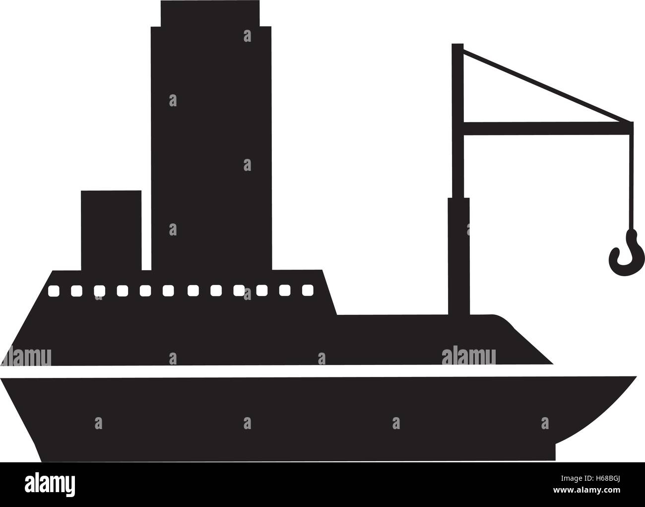 Boot oder Schiff Piktogramm Symbolbild Stock-Vektorgrafik - Alamy