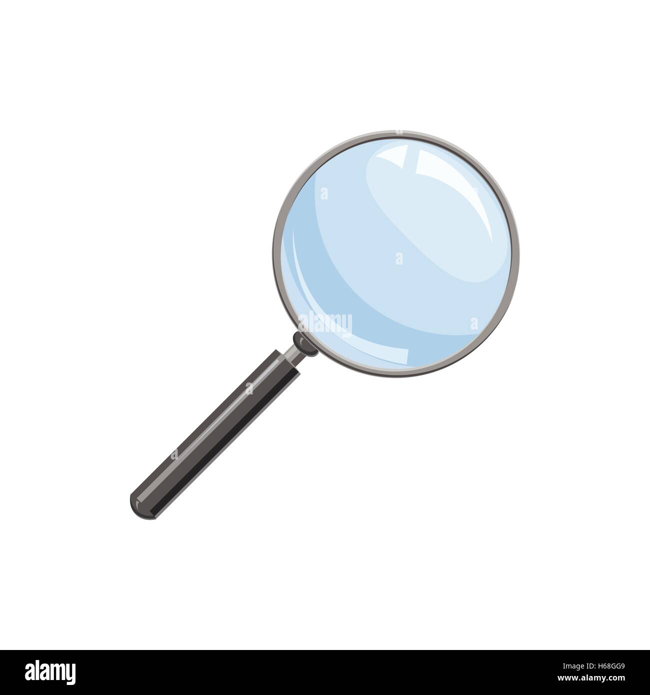 Lupe, Glas-Symbol im Cartoon-Stil Stock-Vektorgrafik - Alamy