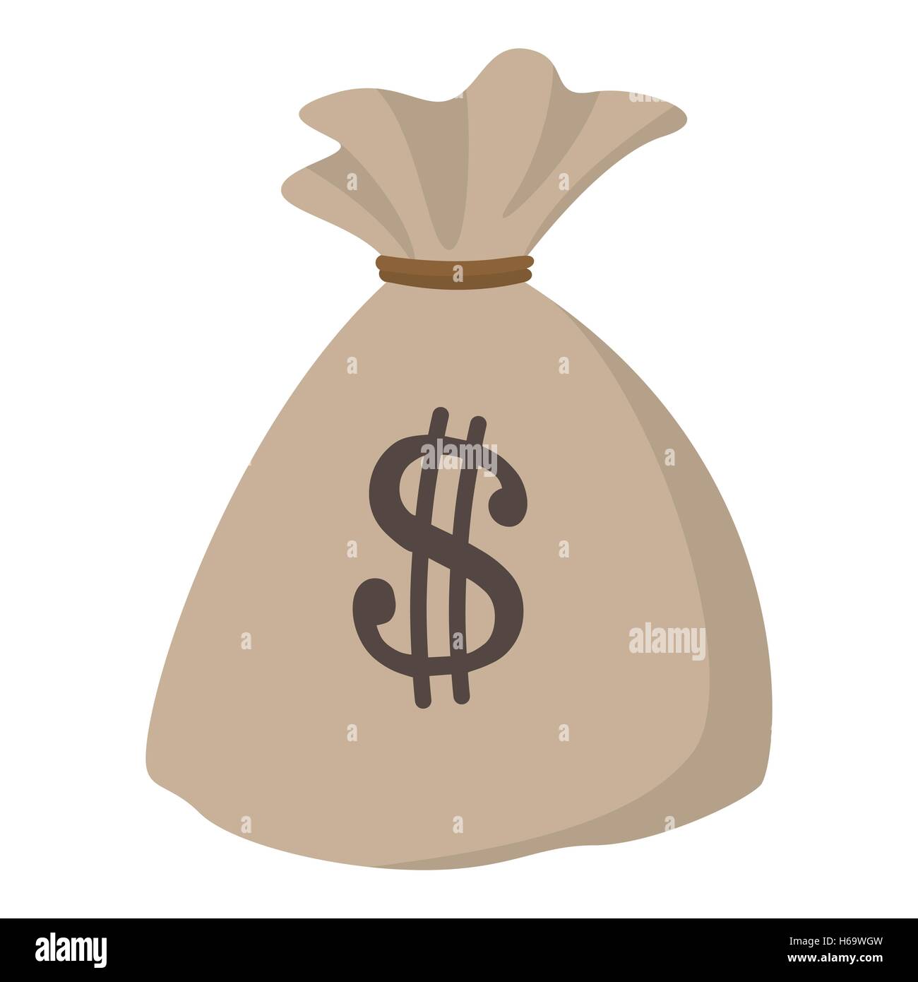 Geld-Beutel oder Sack-Cartoon-Symbol Stock-Vektorgrafik - Alamy