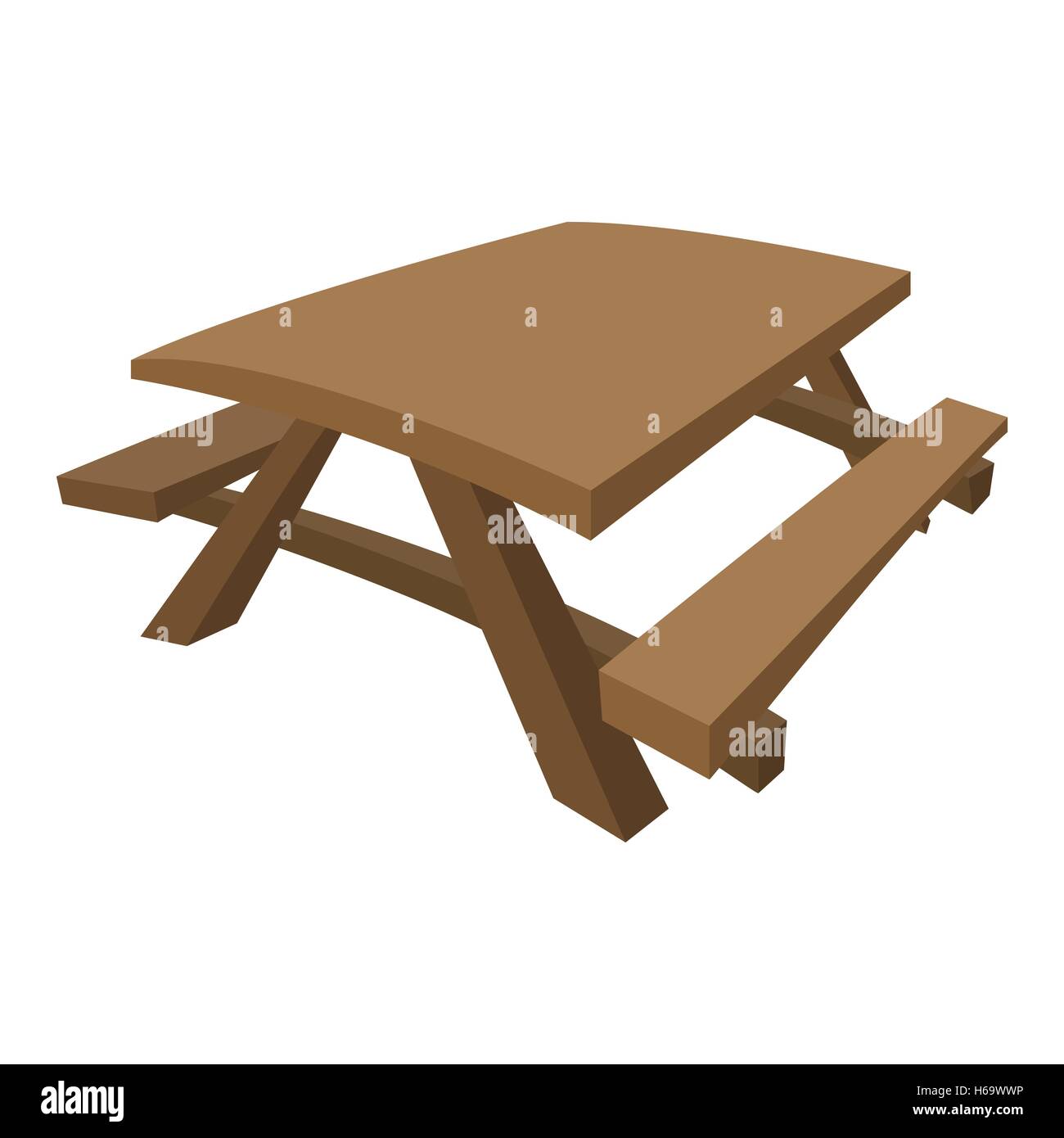 Illustration cartoon wooden picnic table -Fotos und -Bildmaterial in ...