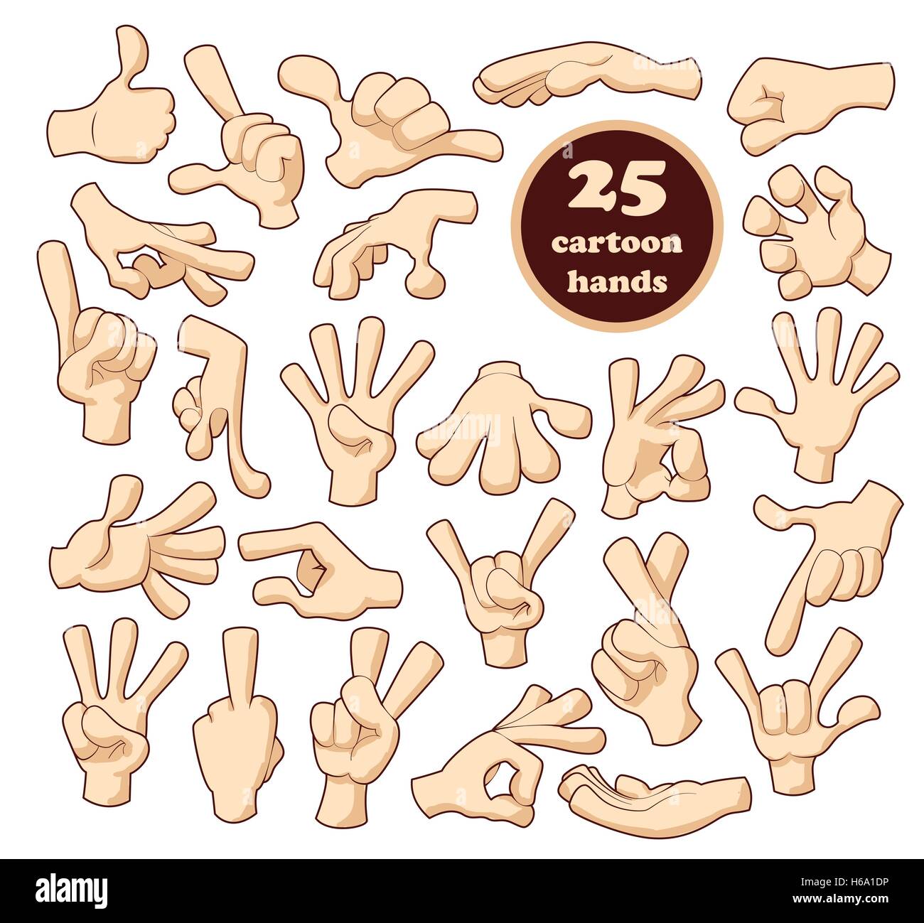 Mittelfinger cartoon Ausgeschnittene Stockfotos und -bilder - Alamy