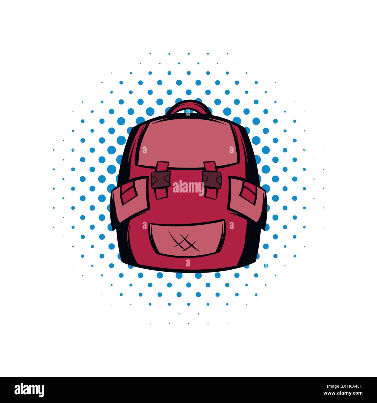 Rucksack Schule Comics-Symbol Stock-Vektorgrafik - Alamy