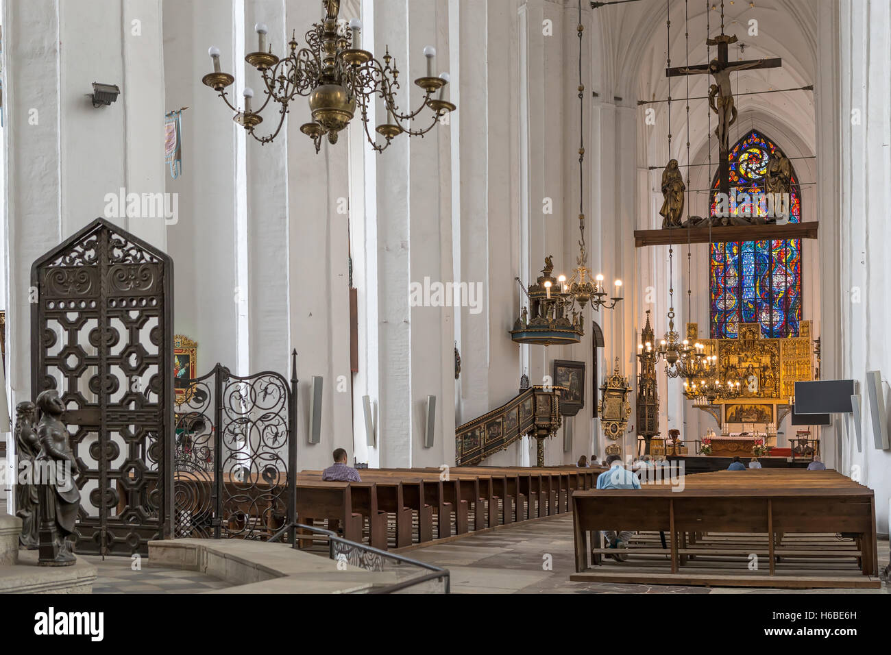St. Mary's Church aka Basilica of the Mariä Himmelfahrt, Danzig, Polen ...