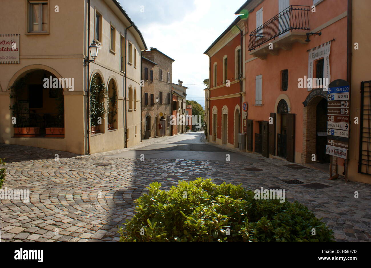 Verucchio, Rimini, Emilia Romagna, Italien. Piazza Malatesta ...