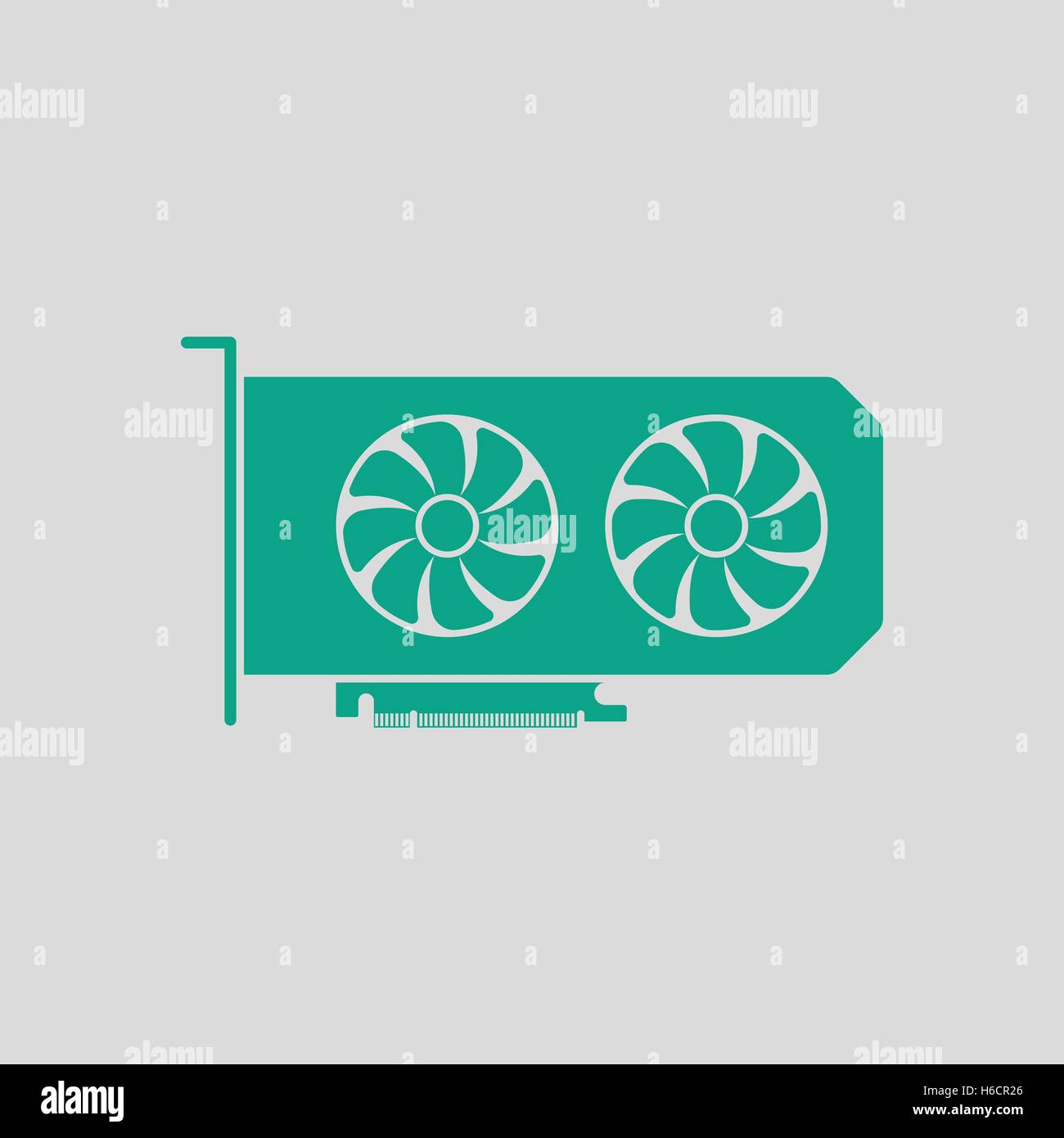 GPU-Symbol. Grauer Hintergrund mit grün. Vektor-Illustration Stock ...
