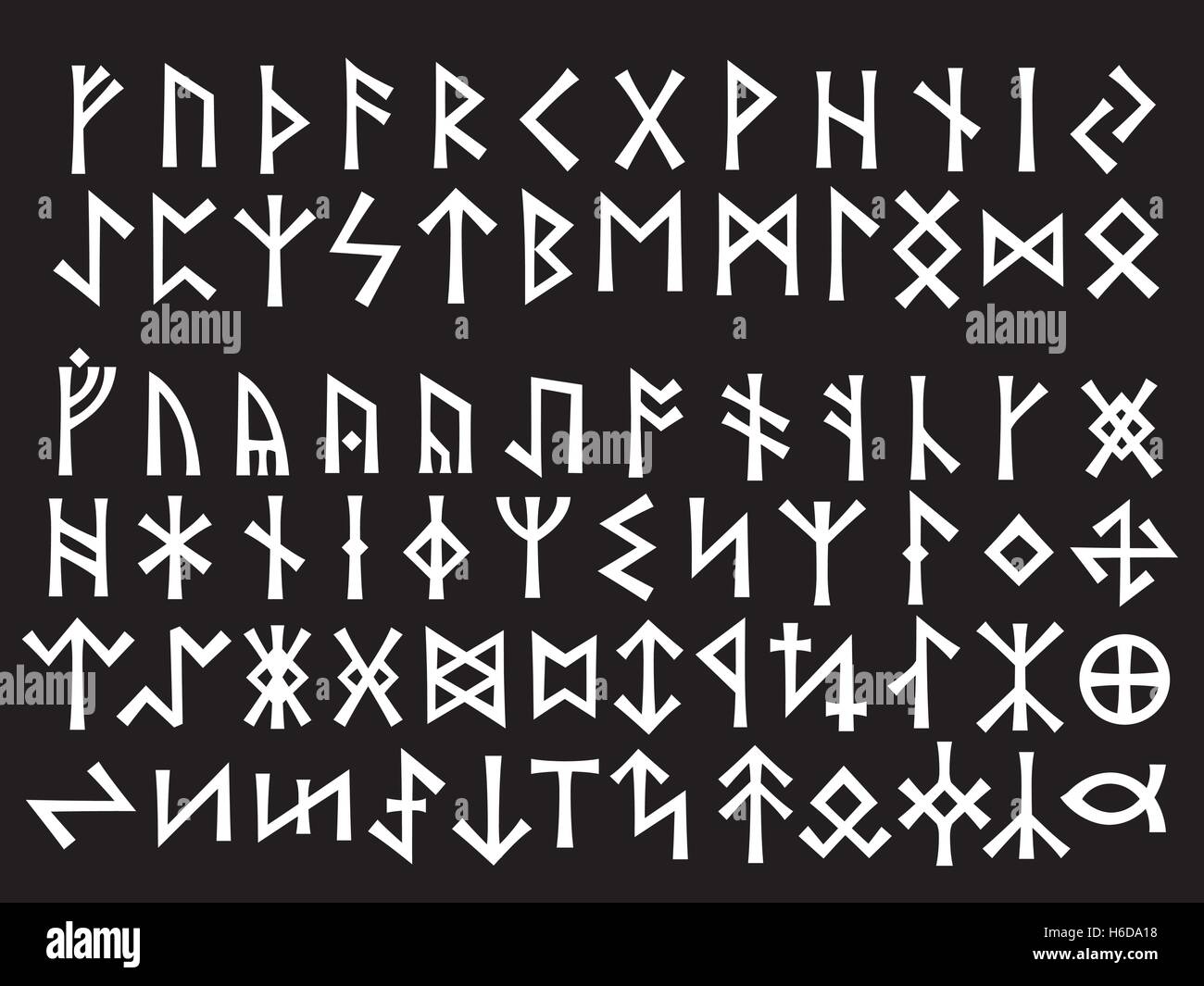 Silber Runic Skript Elder Futhark und andere Runen verwendet alles über ...