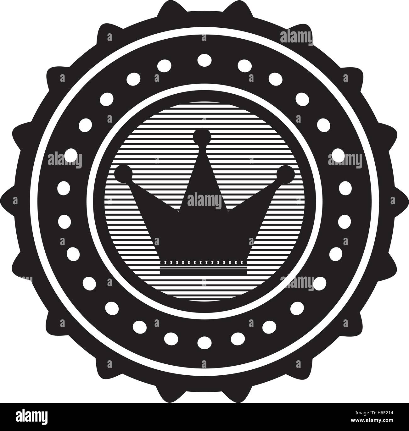 Krone Emblem Symbol Bild Vektor Illustration-design Stock-Vektorgrafik ...