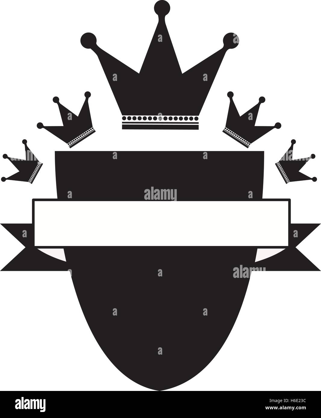 Krone Emblem oder Label Symbol Bild Vektor Illustration-design Stock ...