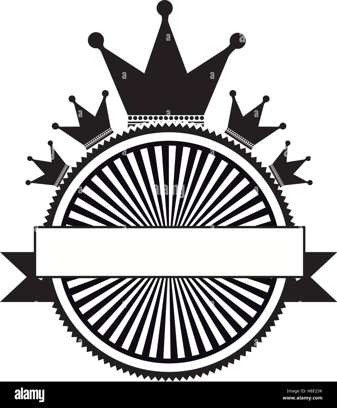 Krone Emblem oder Label Symbol Bild Vektor Illustration-design Stock ...