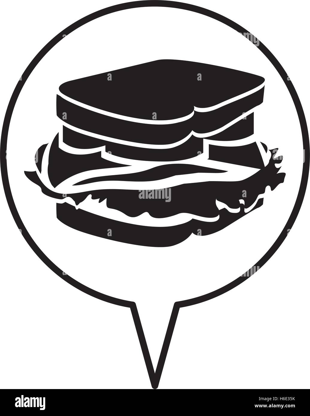 Sandwich Piktogramm Symbol Bild Vektor Illustration-design Stock ...