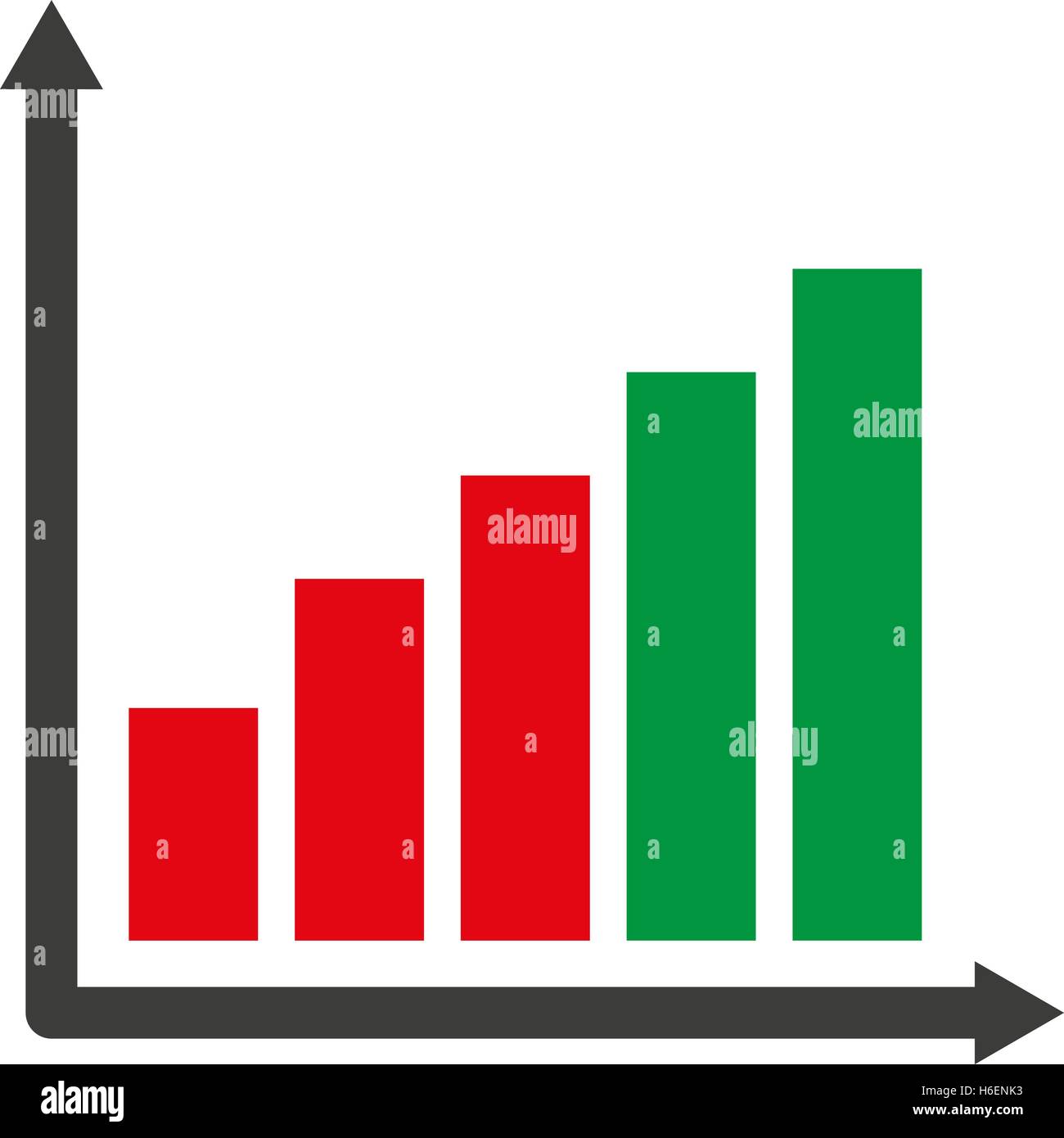 Das wachsende Grafik-Symbol. Wachstum und Symbol. Flache Vektor-illustration Stock-Vektorgrafik ...