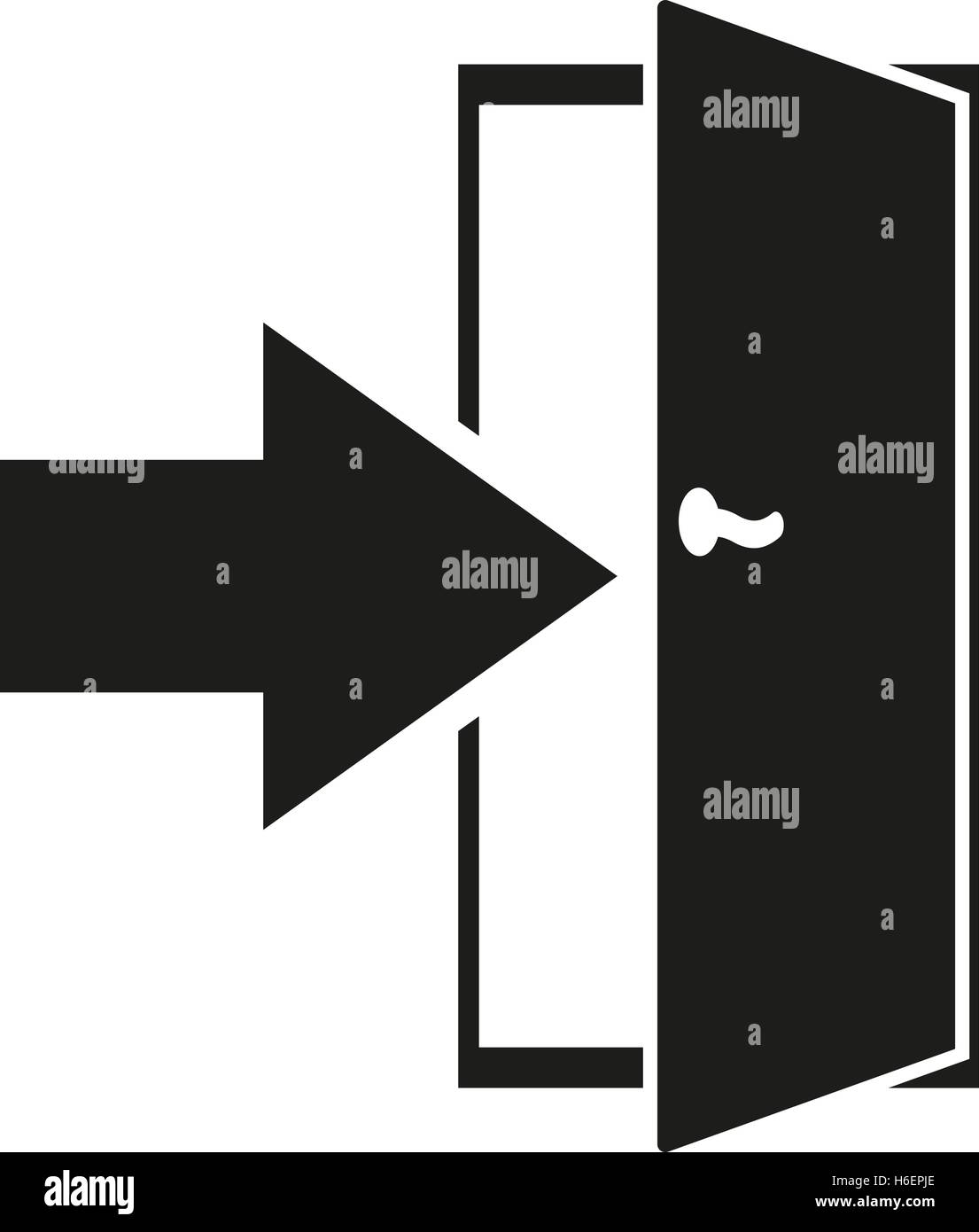Das Login-Symbol. Eintrag und Eingabe, Autorisierung Symbol. Flache ...