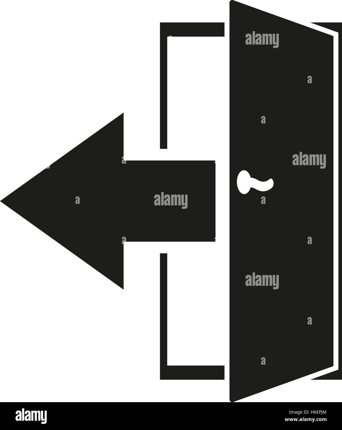 Das Exit-Icon. Logout und Ausgang, Ausgang, Symbol. Flache Vektor ...