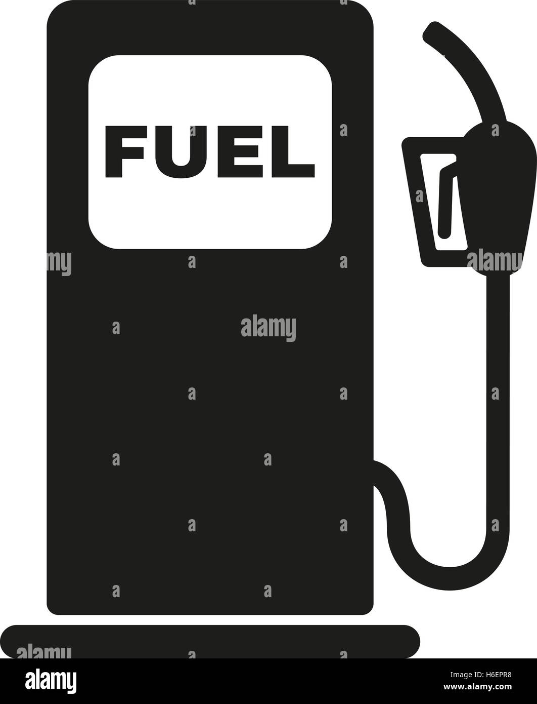 Die Tankstelle-Symbol. Benzin und Diesel-Kraftstoff-Symbol. Flache ...