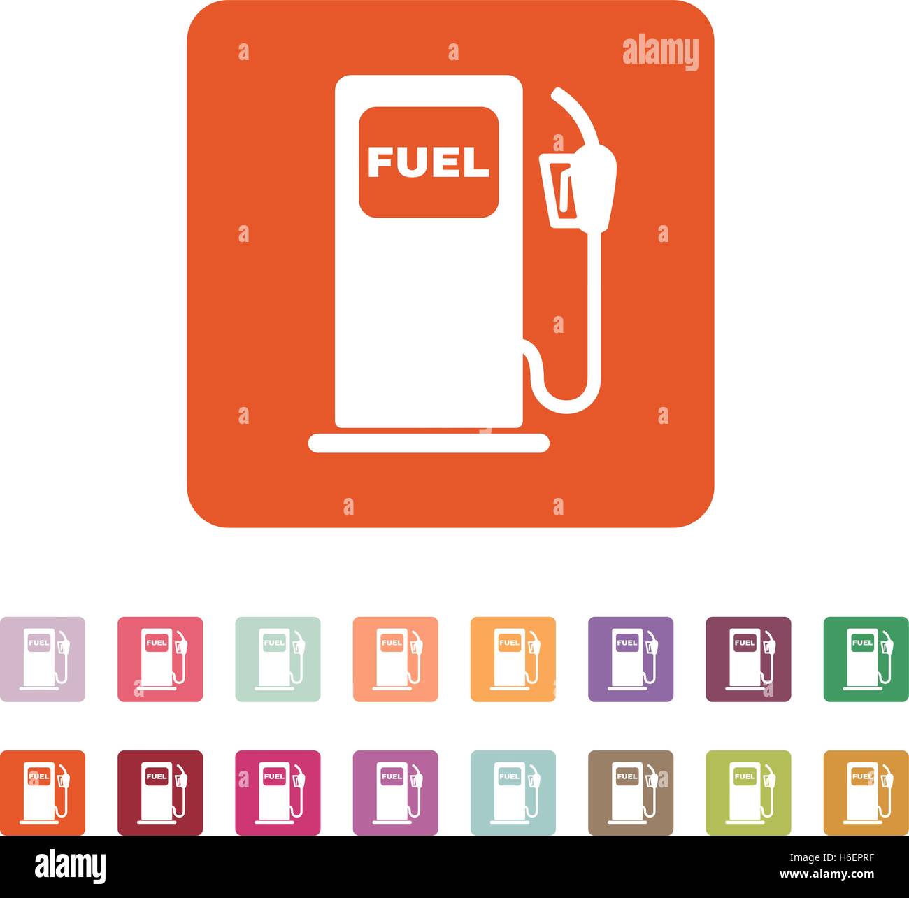 Die Tankstelle-Symbol. Benzin und Diesel-Kraftstoff-Symbol. Flache ...