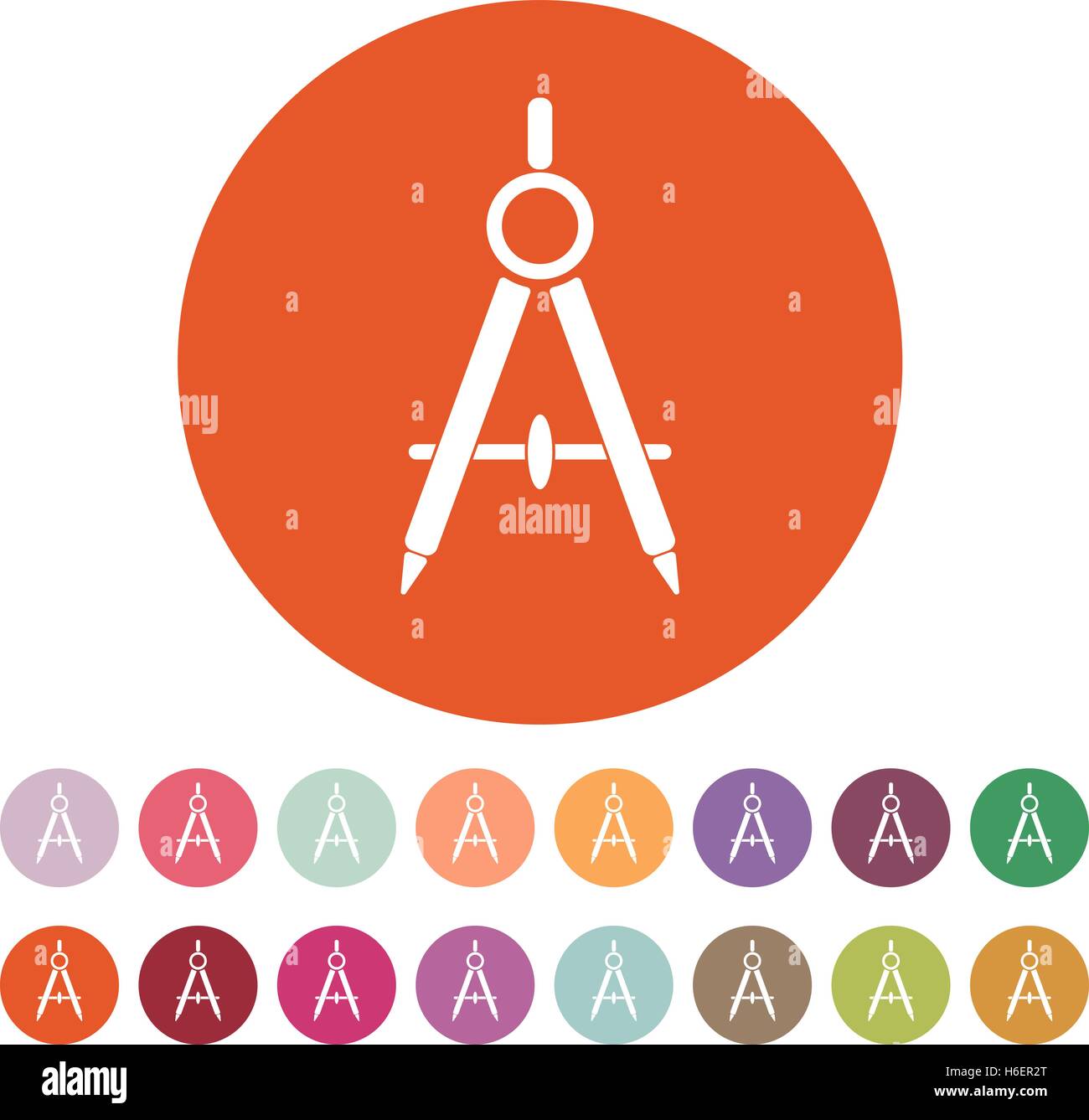 Die Teiler-Symbol. Landvermesser und Geometrie, Ingenieur, Architekt ...