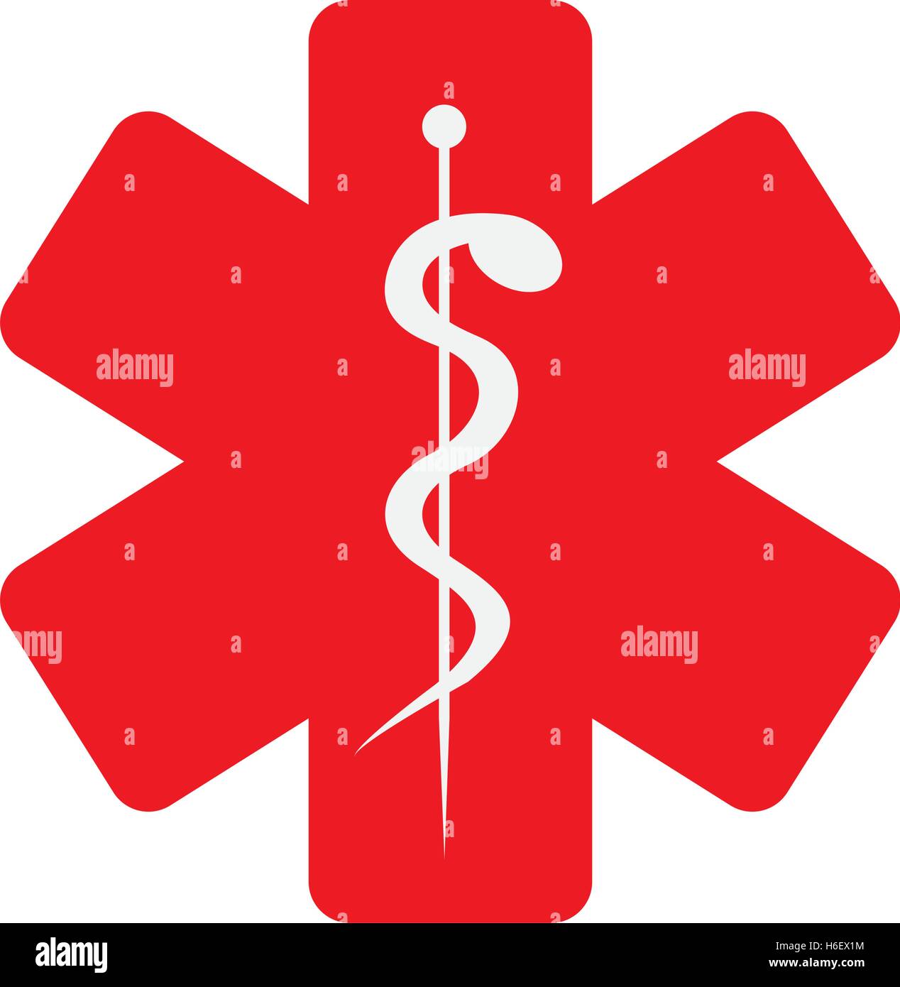 HeatlhCare Asklepios Stab Symbol Bild Vektor Illustration-Design Stock ...