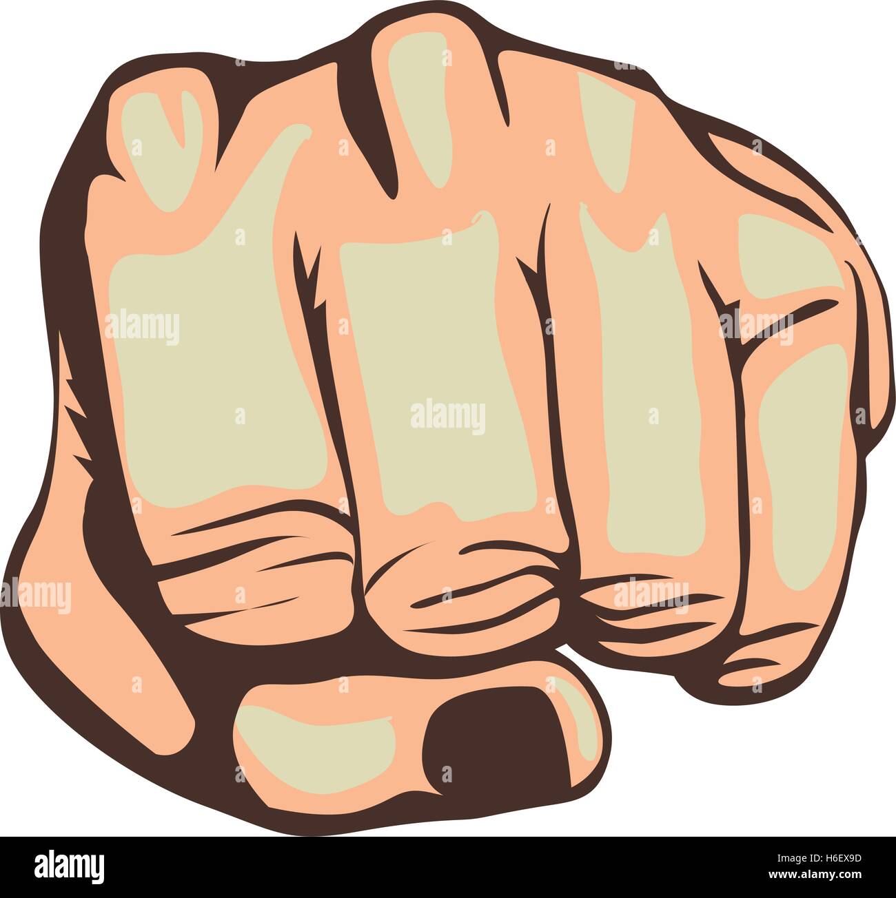 ballte die Faust Hand Geste Symbol Bild Vektor-illustration Stock ...