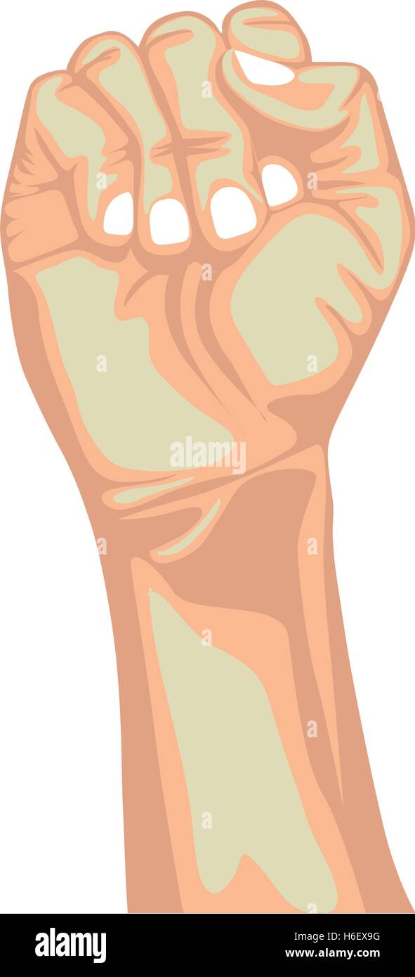 ballte die Faust Hand Geste Symbol Bild Vektor-illustration Stock ...