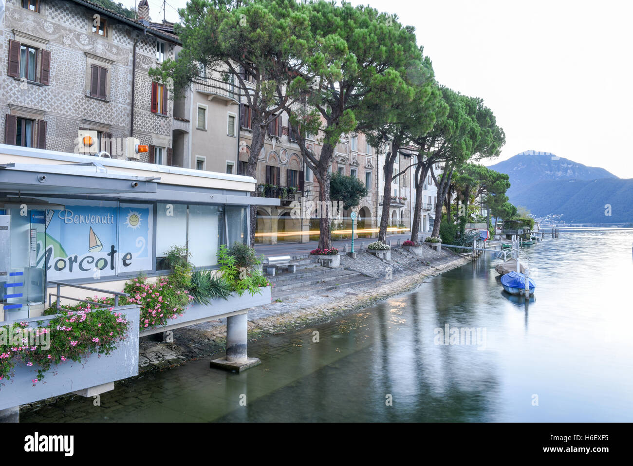 Morcote on lake lugano church -Fotos und -Bildmaterial in hoher ...