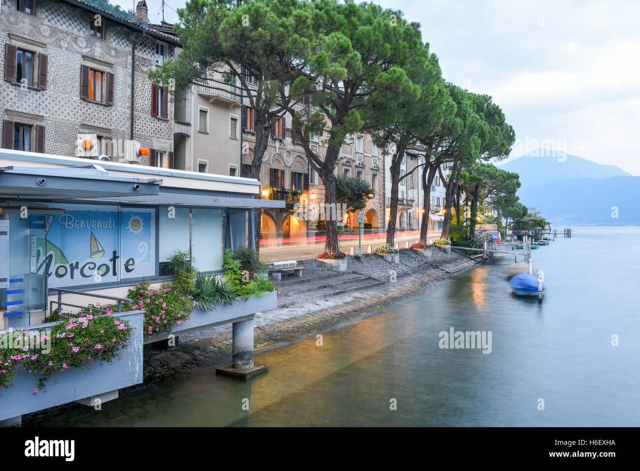 Morcote on lake lugano church -Fotos und -Bildmaterial in hoher ...