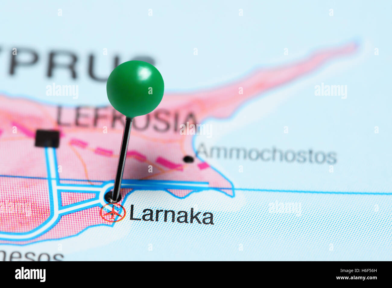 Larnaca Auf Einer Karte Stockfotos und -bilder Kaufen - Alamy