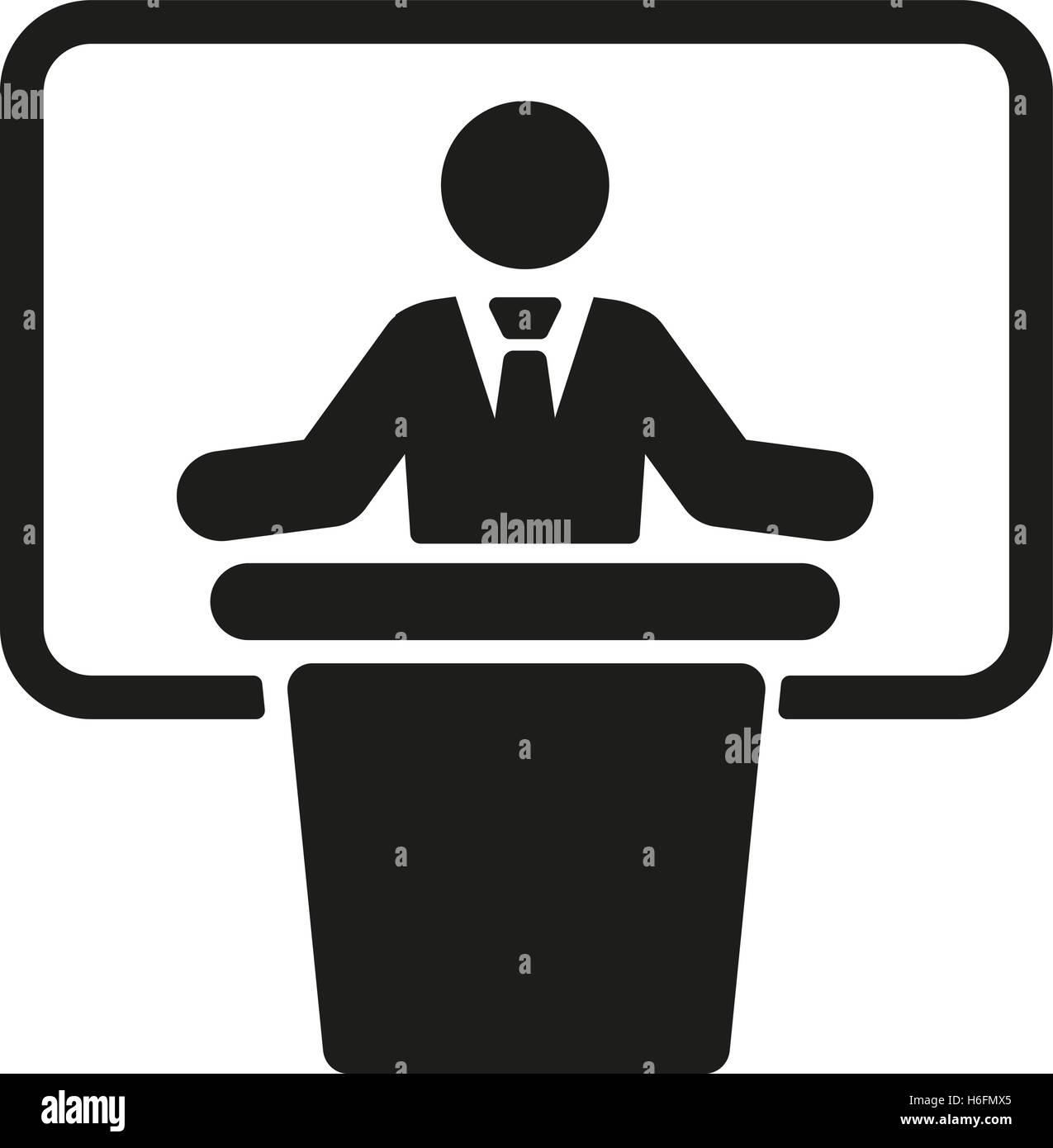 Die Rede-Symbol. Sprechen und Sender, Redner, Präsentation, Konferenz ...