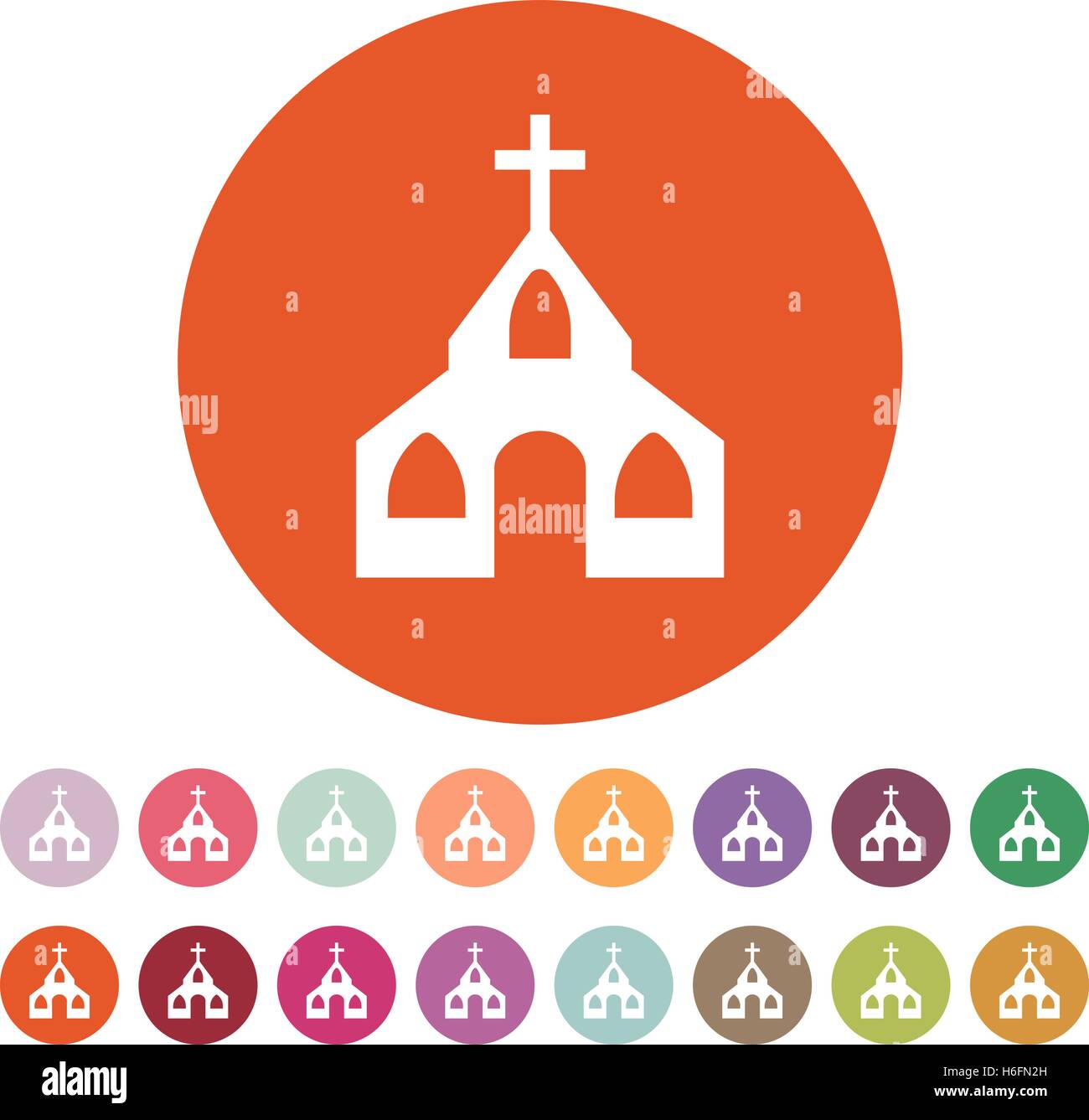 Die Kirche-Symbol. Christian und Gott, katholisch, glauben-Symbol ...