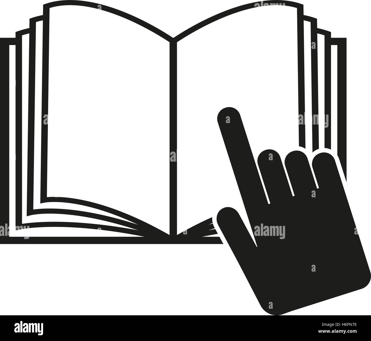 Das offene Buch-Icon. Handbuch und Tutorial, Anleitung Symbol. Flache ...