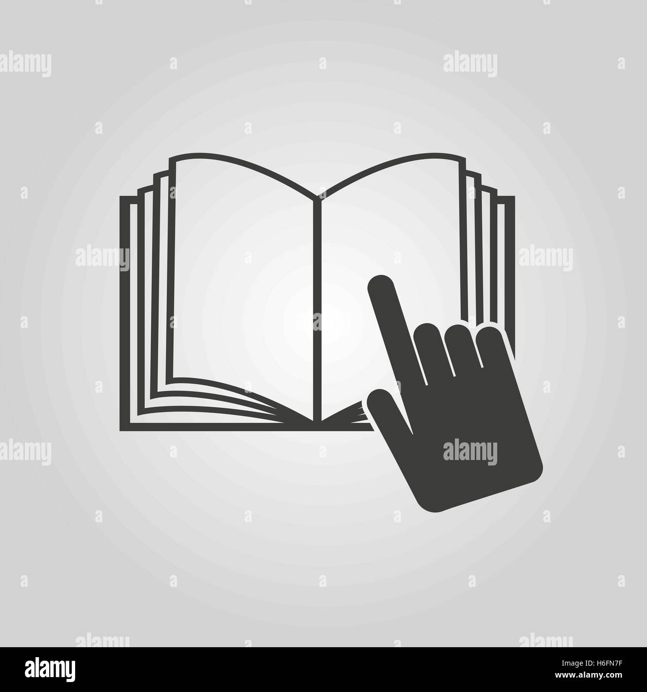 Das offene Buch-Icon. Handbuch und Tutorial, Anleitung Symbol. Flache ...