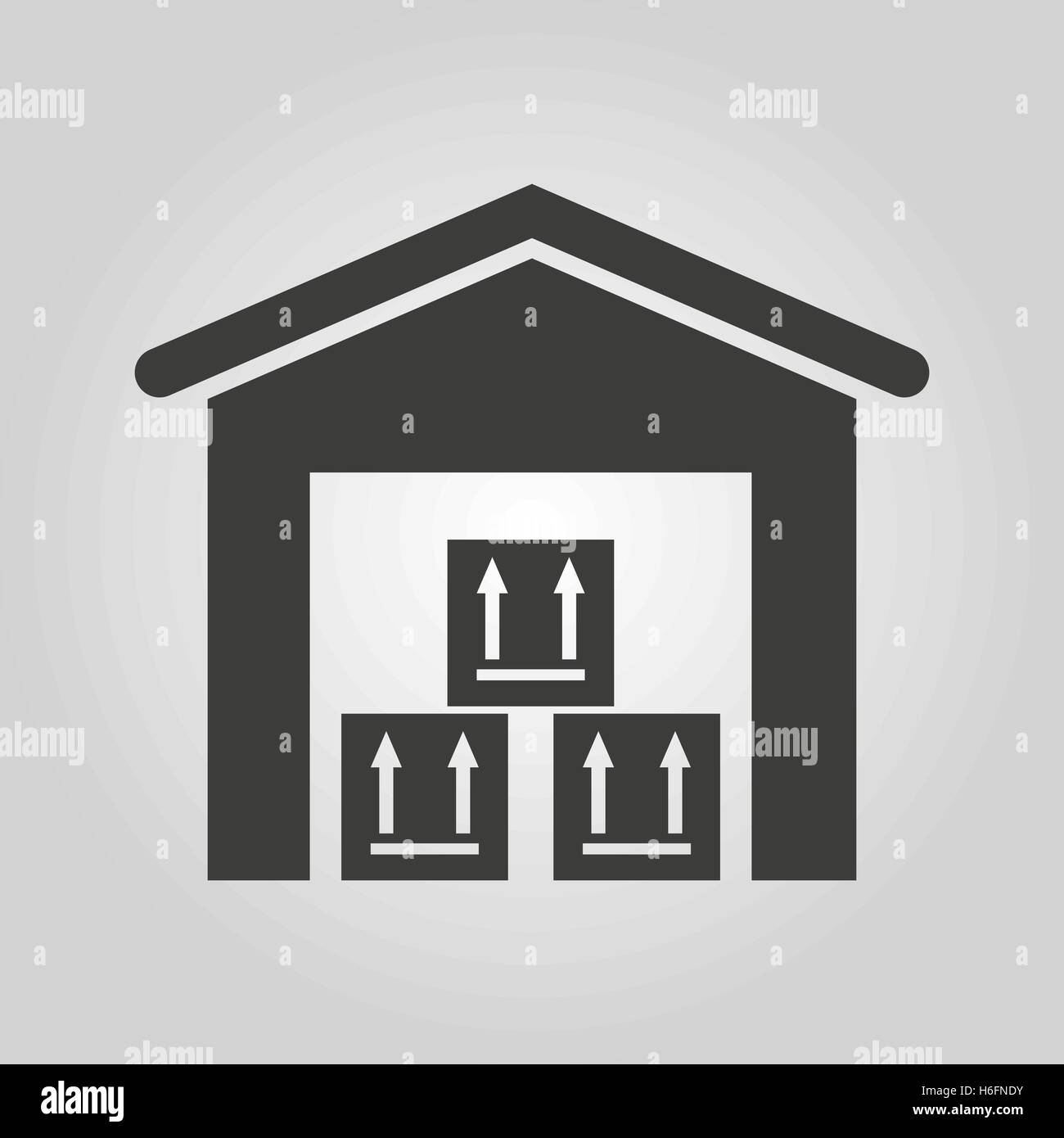 Das Lager-Symbol. Lager und Logistik-Symbol. Flache Vektor-illustration ...