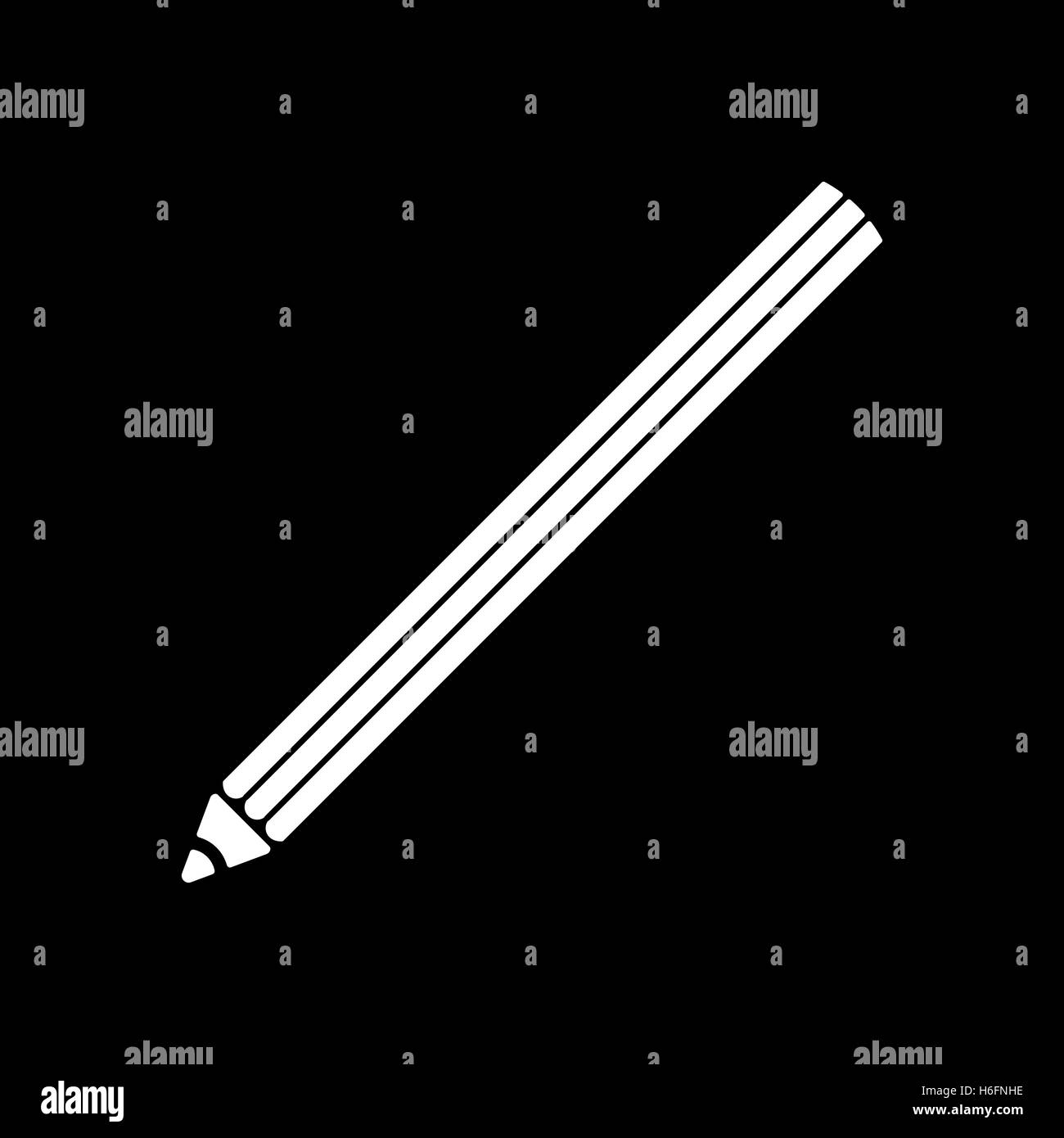 Das Bleistift-Symbol. Bleistift-Symbol. Flache Vektor-illustration ...