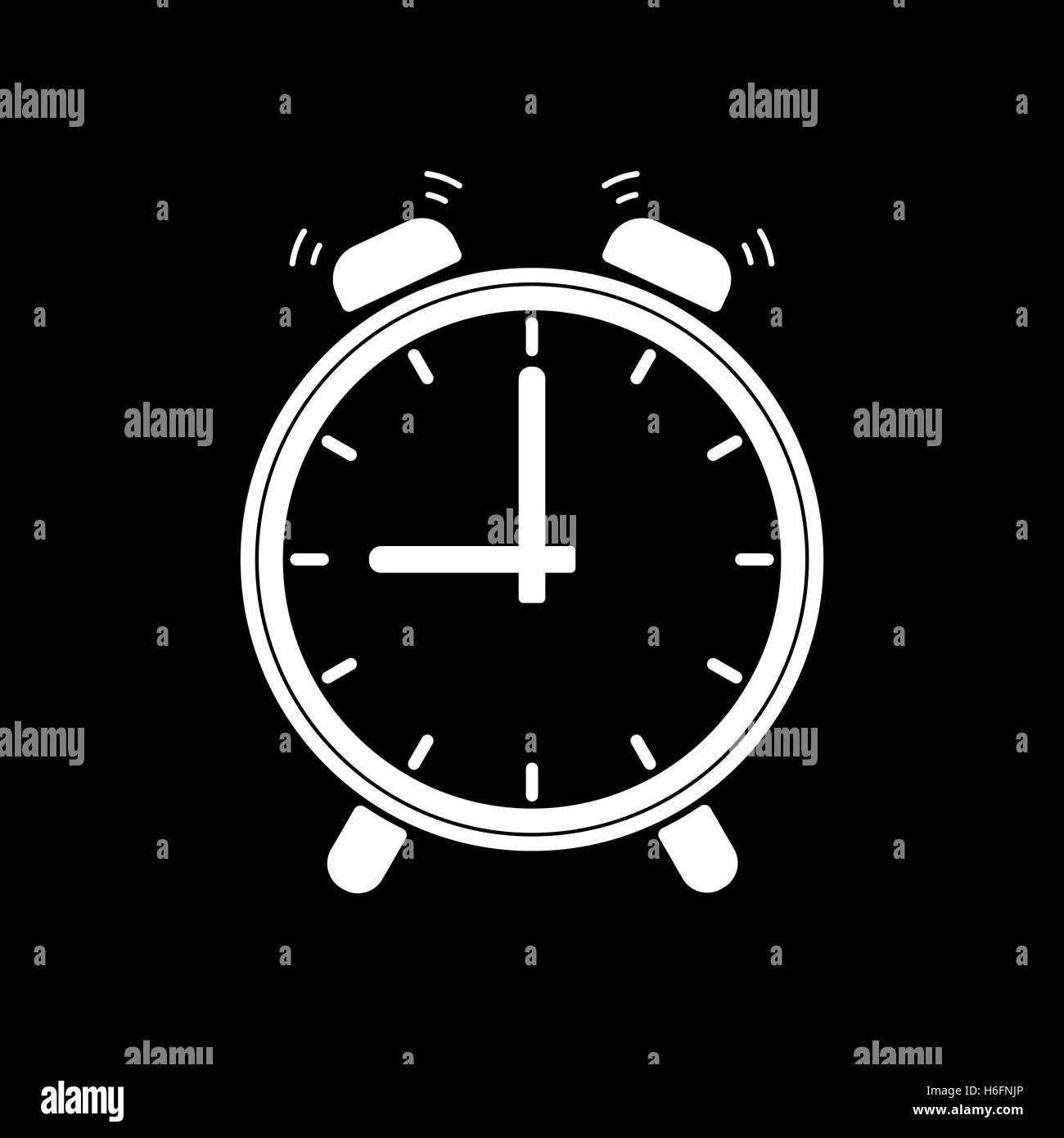 Das Wecker-Symbol. Wecker-Symbol. Wohnung. Vektor-illustration Stock ...