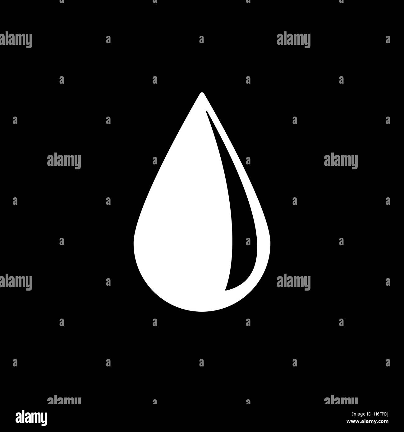 Das Tropfen-Symbol. Symbol für Wasser und Öl. Flache Vektor ...