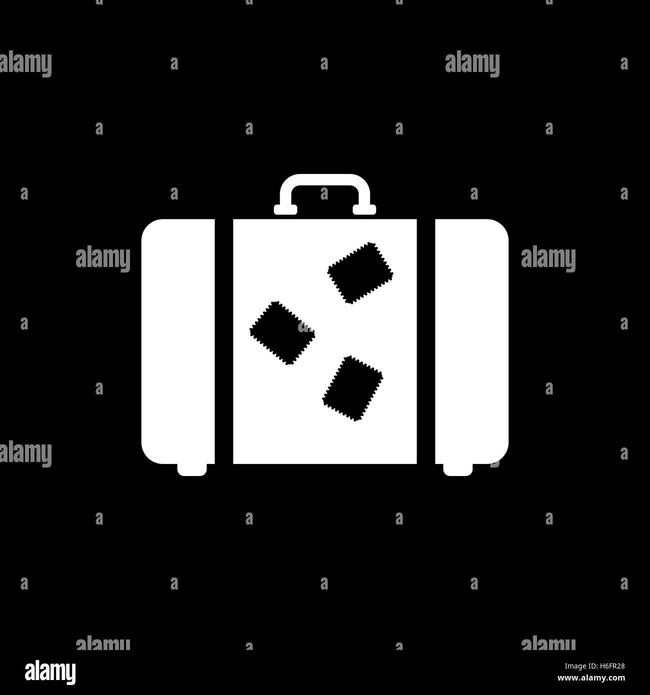 Das Koffer-Symbol. Gepäck-Symbol. Flache Vektor-illustration Stock ...