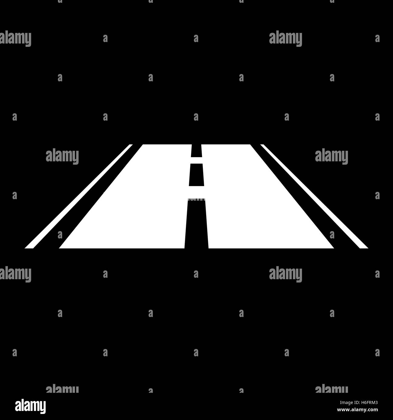 Das Weg-Symbol. Autobahn-Symbol. Flache Vektor-illustration Stock ...