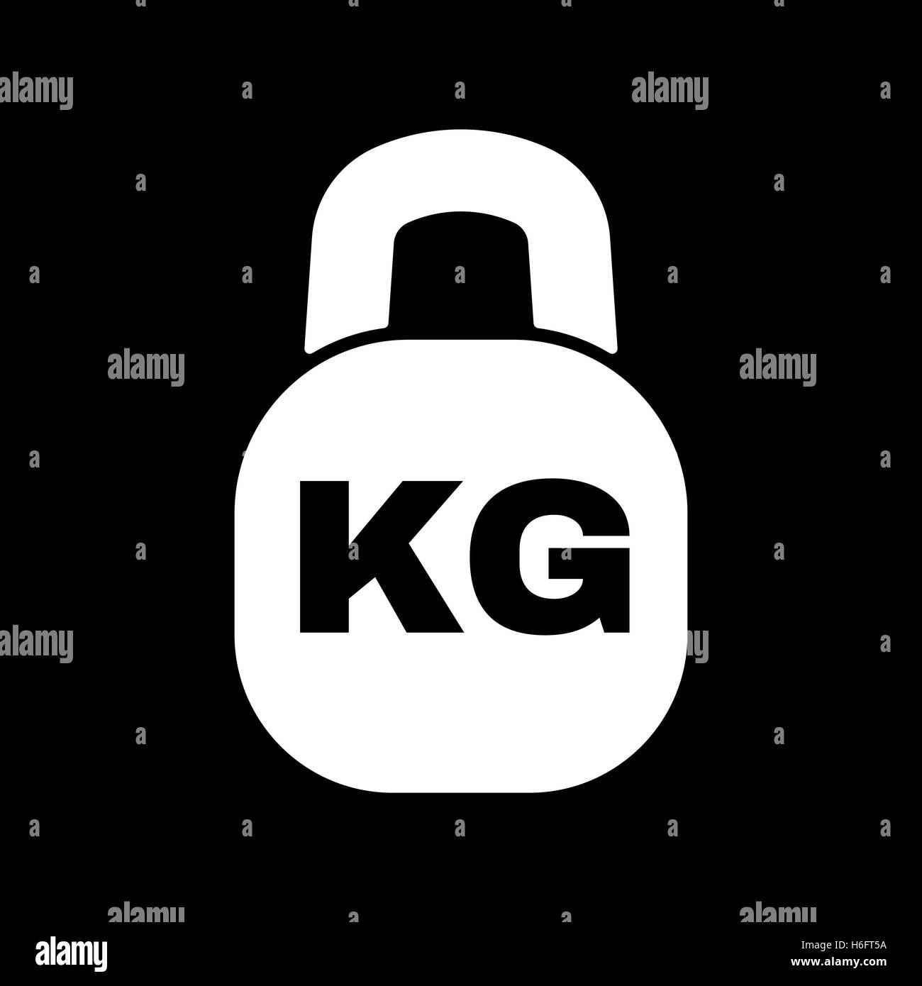Das Kilogramm-Symbol. Kg und Gewicht Symbol. Flache Vektor-illustration ...