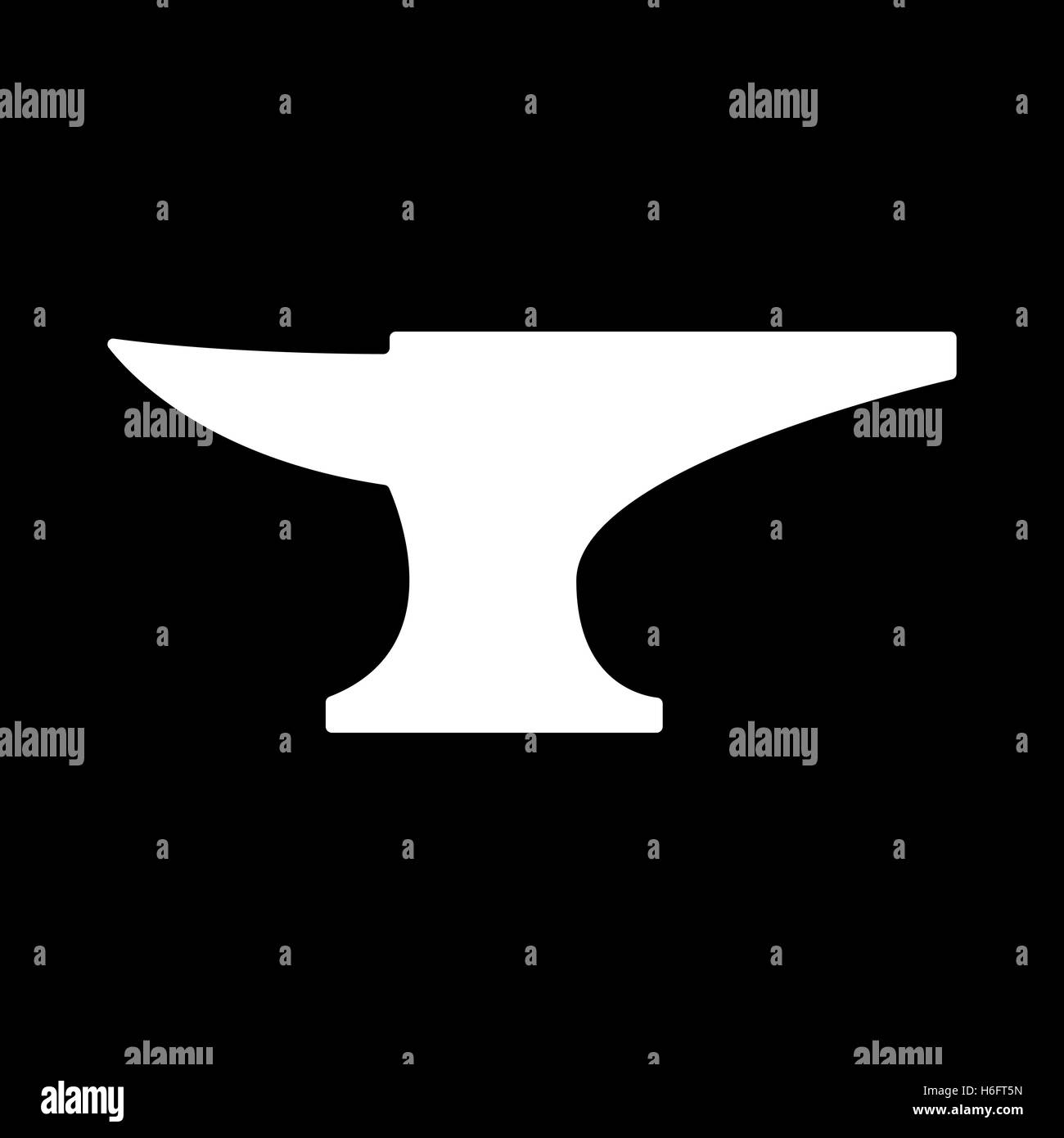 Die Amboss-Symbol. Smith und Schmiede, Schmied-Symbol. Flache Vektor ...