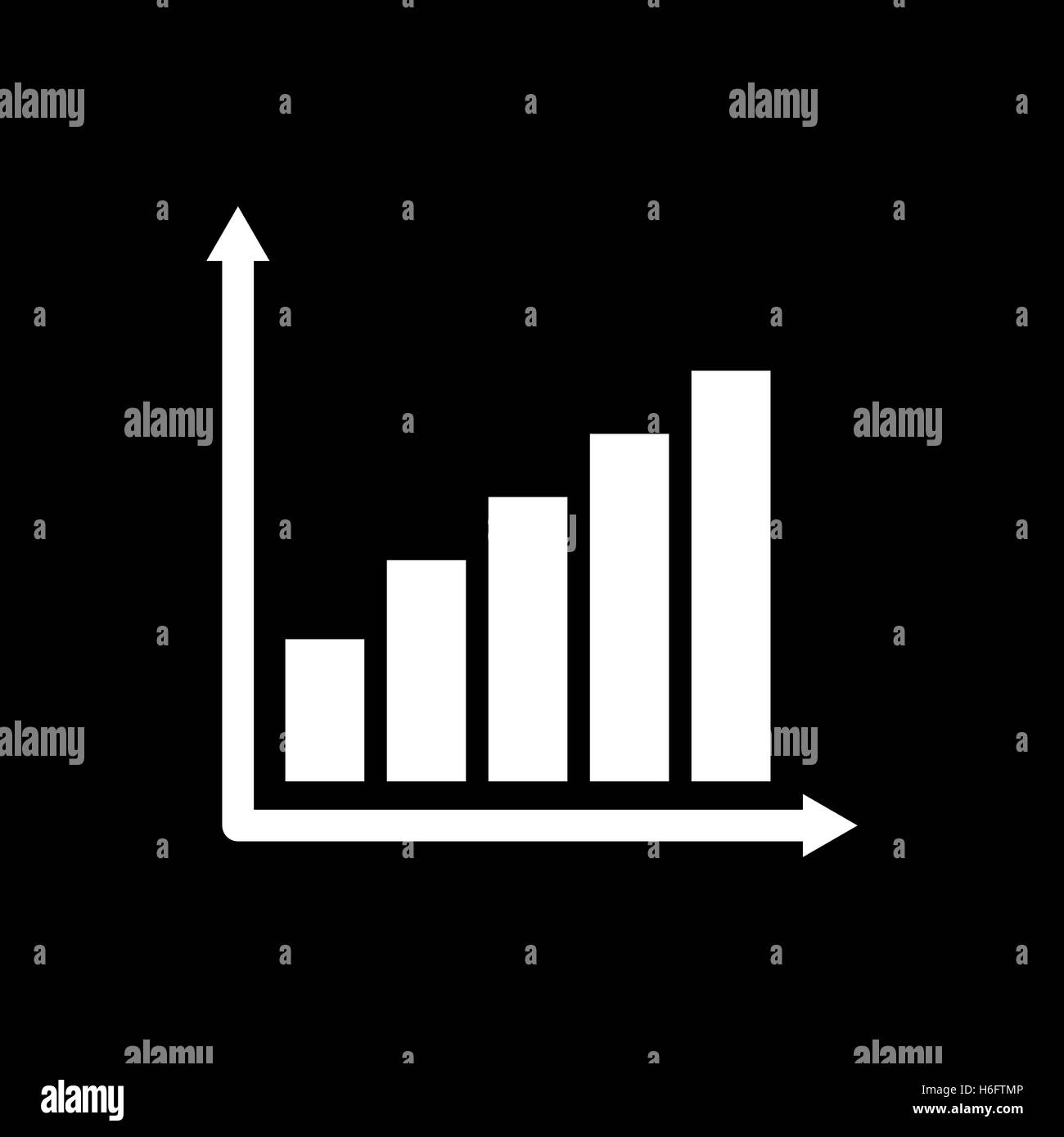 Das wachsende Grafik-Symbol. Wachstum und Symbol. Flache Vektor-illustration Stock-Vektorgrafik ...