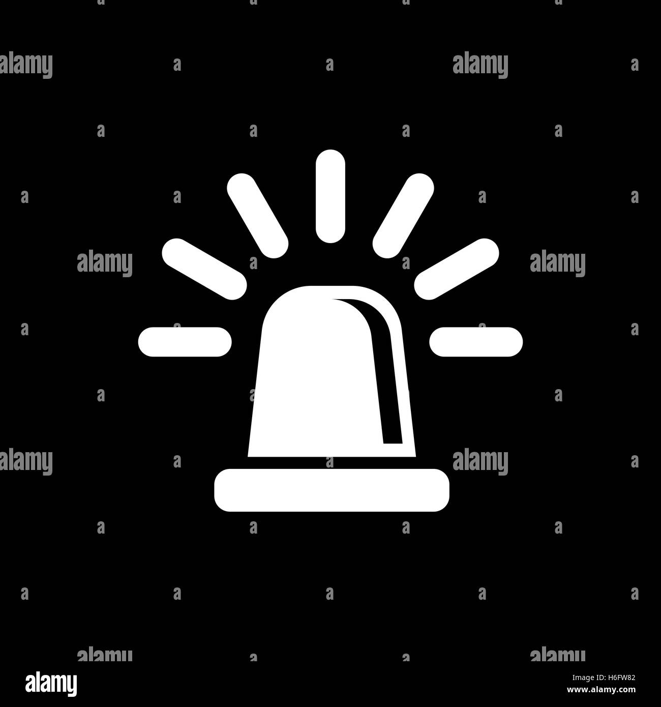 Das Blinker-Symbol. Polizei und Krankenwagen, Alarm, Leuchtfeuer-Symbol ...