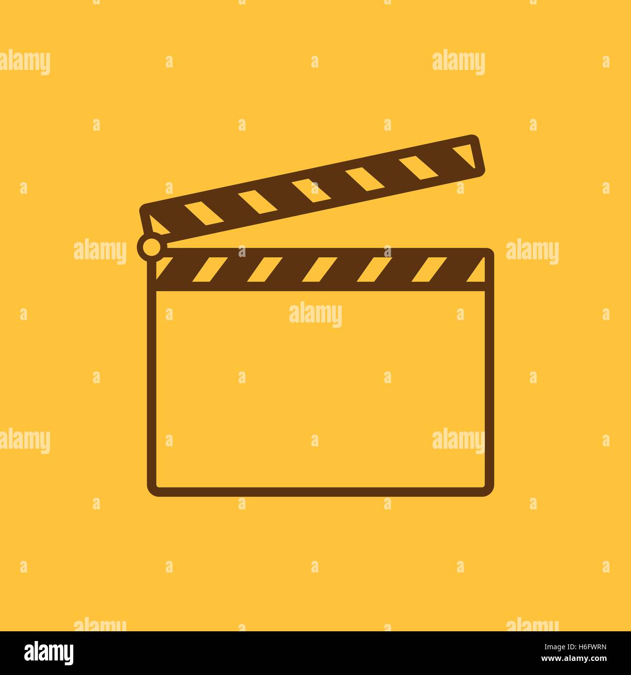 Clapper Board Symbol. Clapper Board Symbol. Flache Vektor-illustration ...