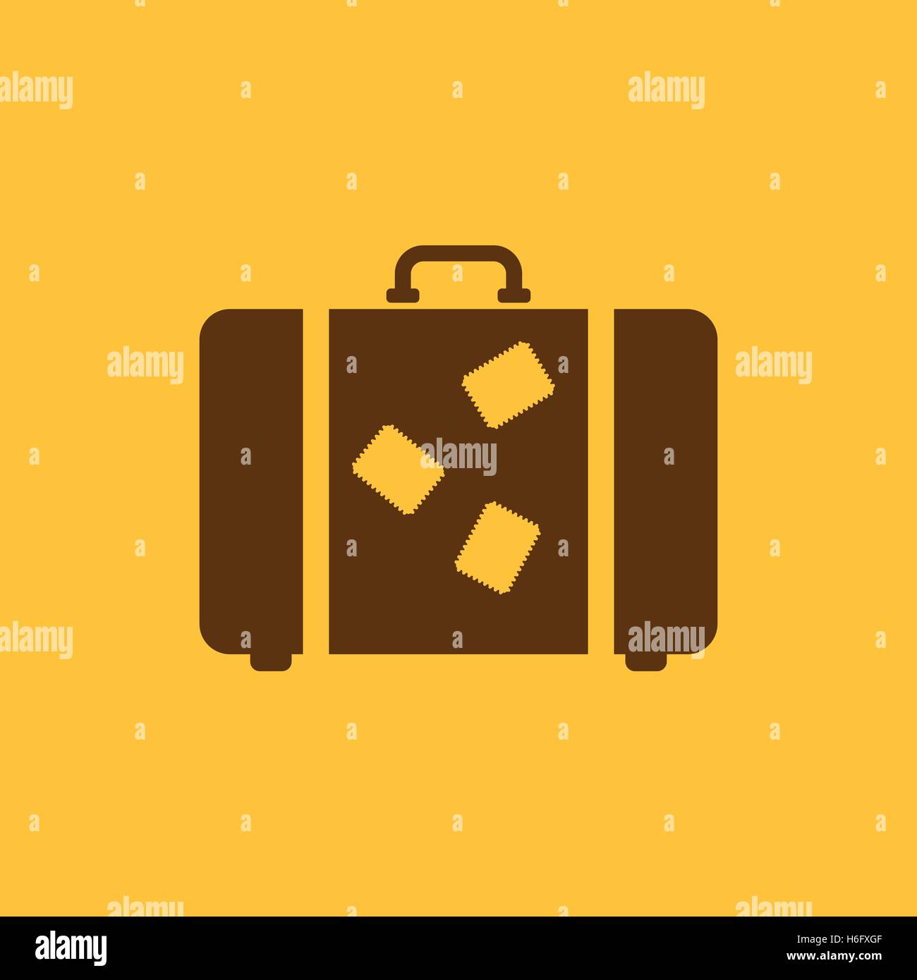 Das Koffer-Symbol. Gepäck-Symbol. Flache Vektor-illustration Stock ...