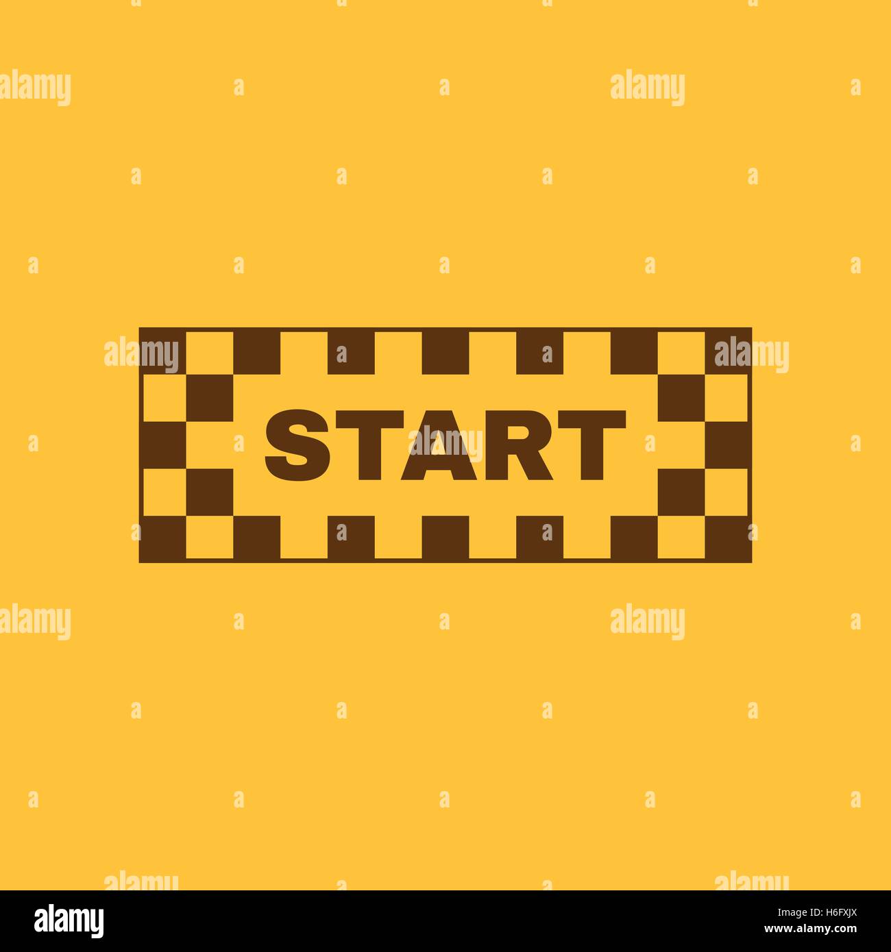 Das Start-Symbol. Startsymbol. Flache Vektor-illustration Stock ...