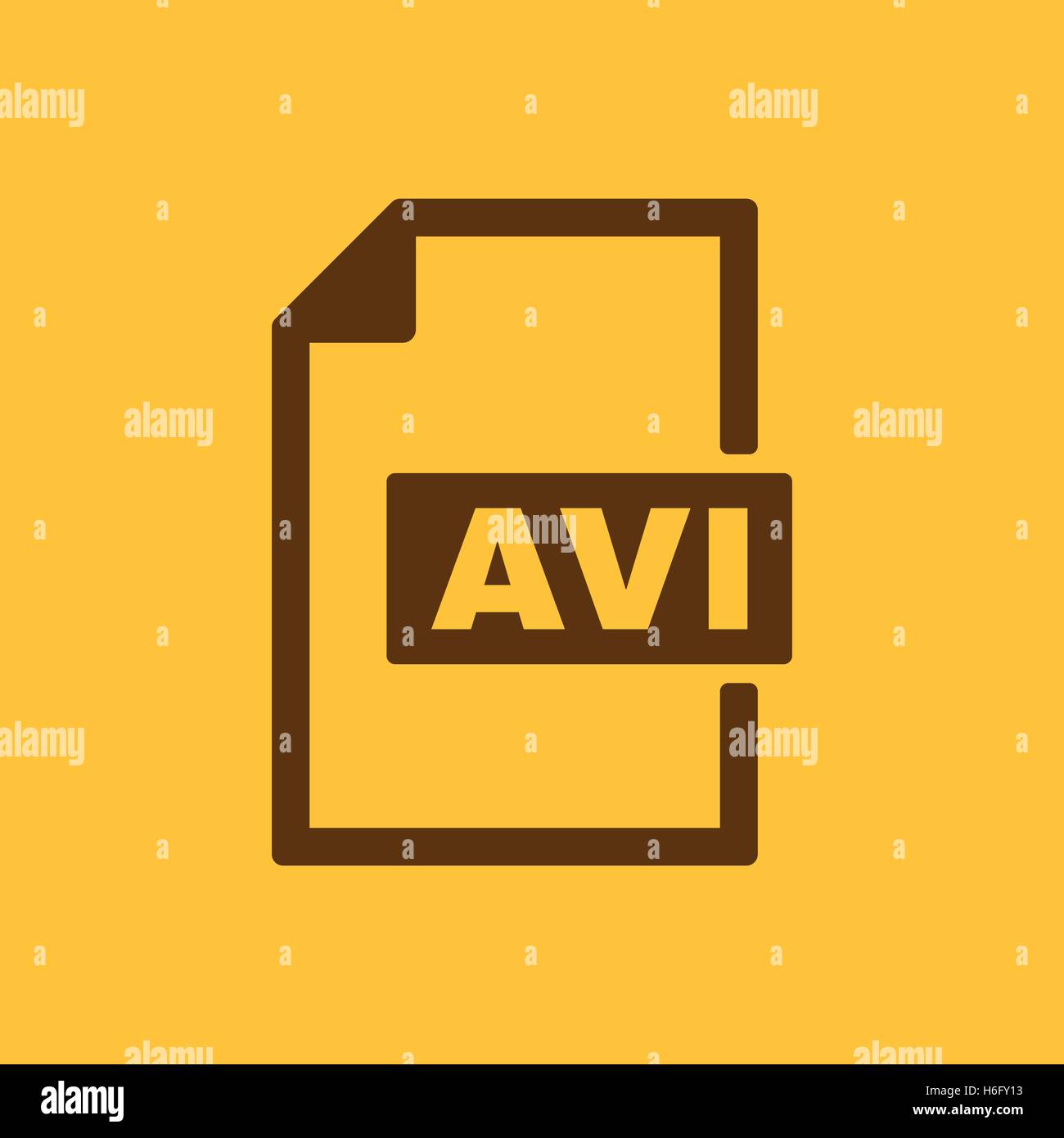 Das AVI-Symbol. Video-Datei-Format-Symbol. Flache Vektor-illustration Stock-Vektorgrafik - Alamy