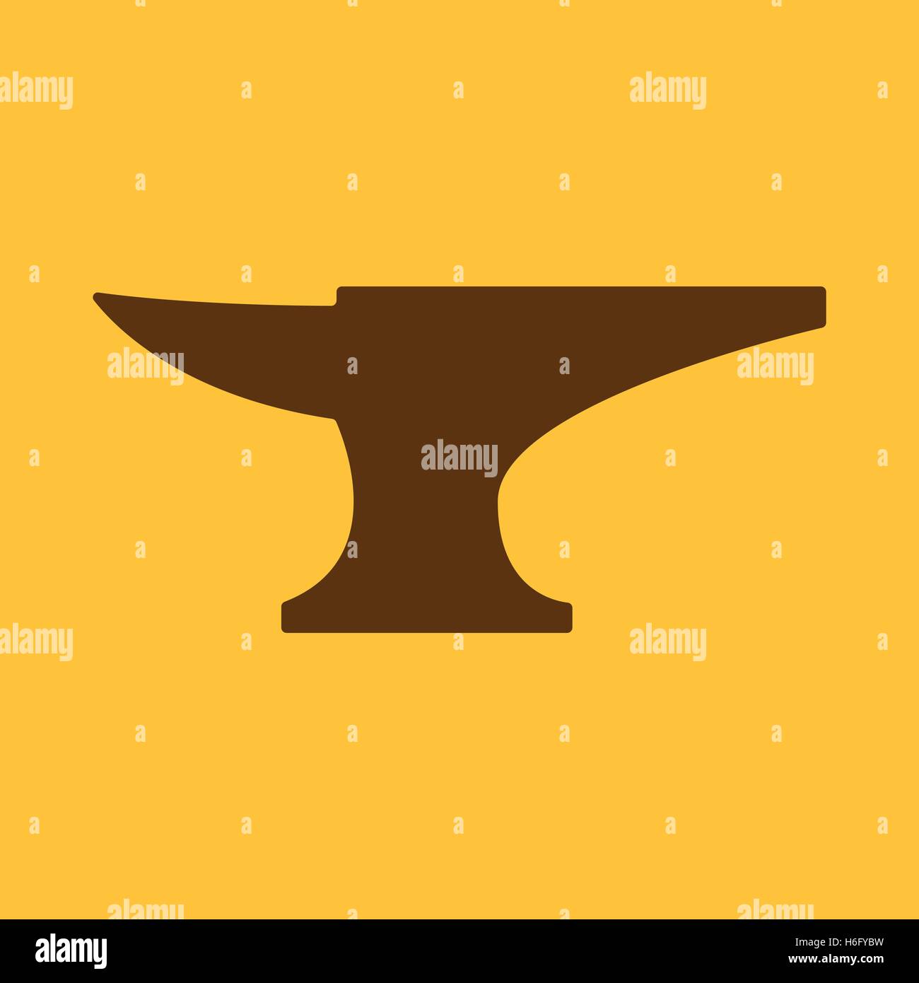 Die Amboss-Symbol. Smith und Schmiede, Schmied-Symbol. Flache Vektor ...