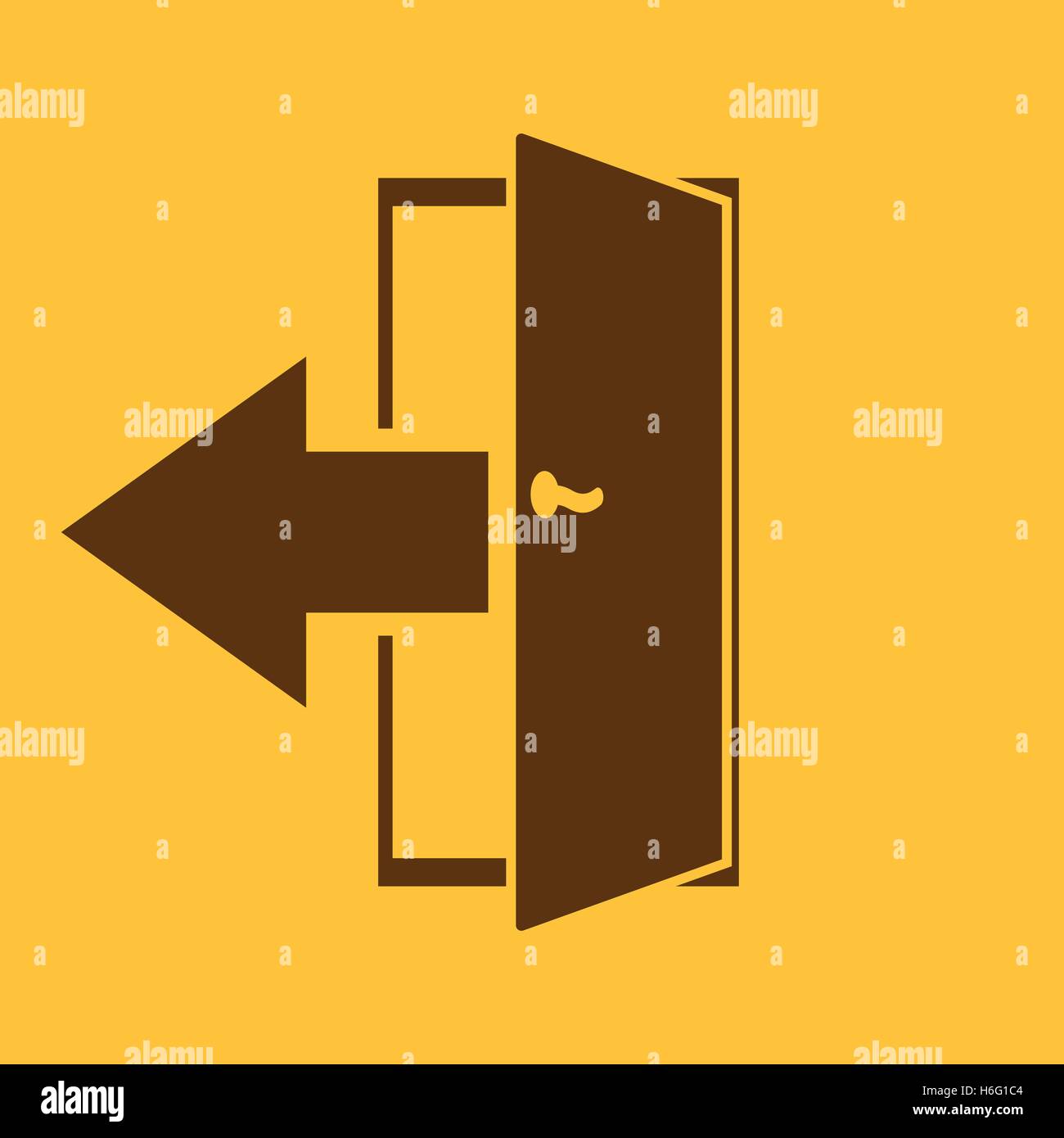 Das Exit-Icon. Logout und Ausgang, Ausgang, Symbol. Flache Vektor ...